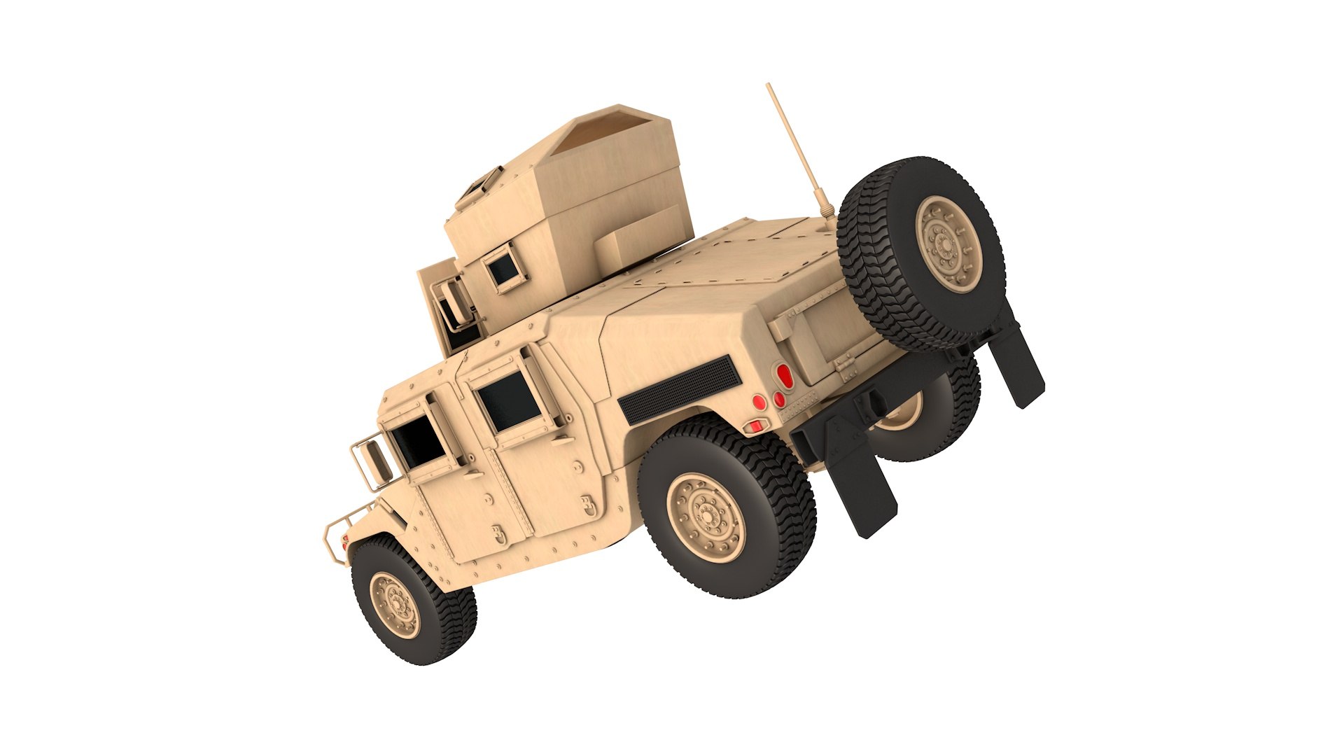 3D Model Humvee M1151 Enhanced Armament Carrier Desert - TurboSquid 2183486