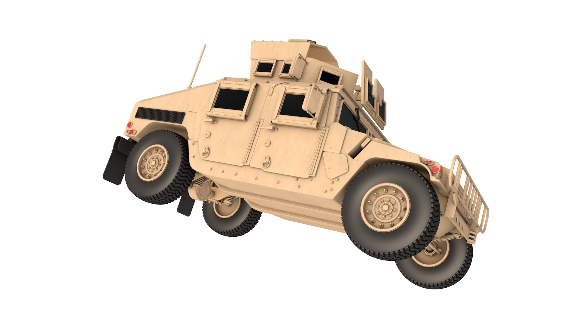 3D Model Humvee M1151 Enhanced Armament Carrier Desert - TurboSquid 2183486