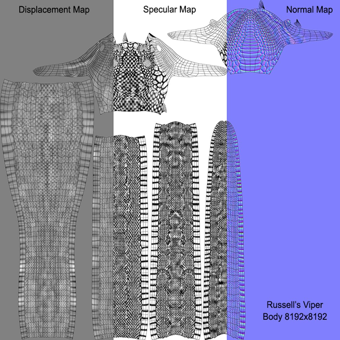 Rigged russell s viper animation 3D model - TurboSquid 1577615