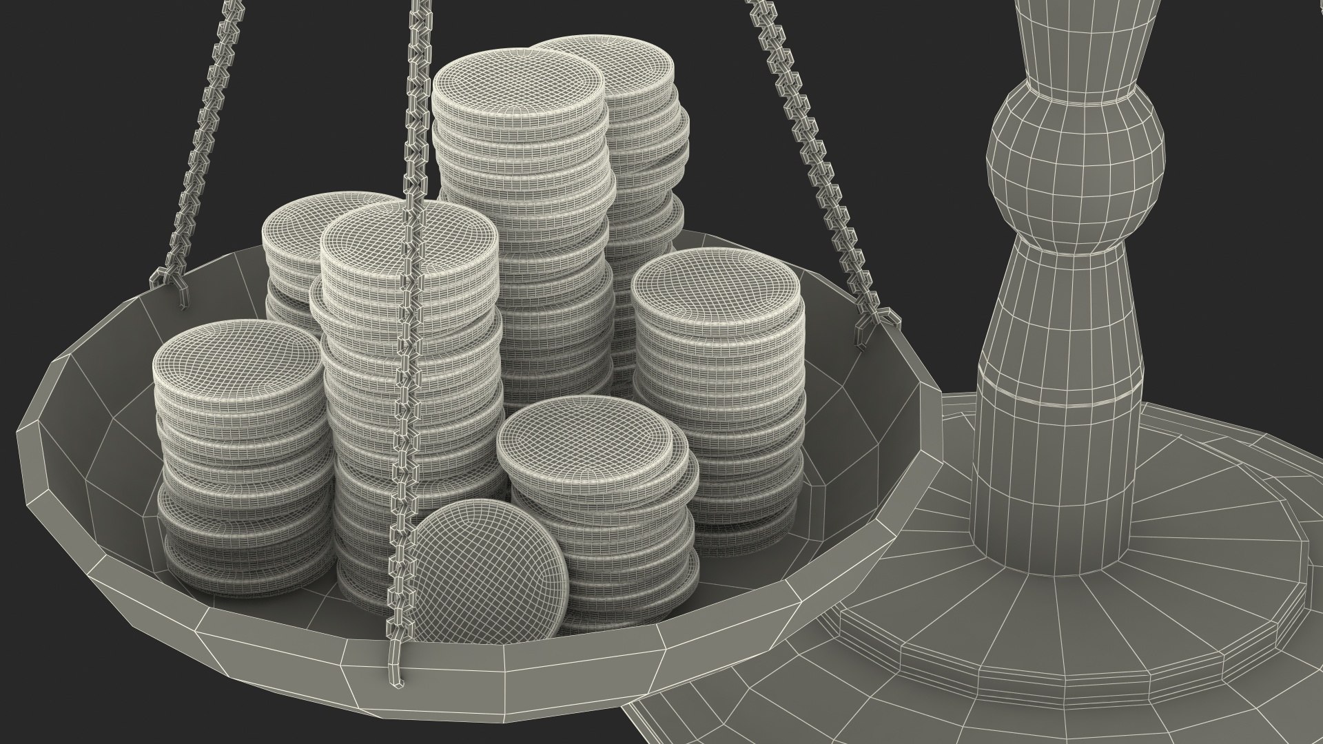 Scales Piggy Bank Coins Model - TurboSquid 1554632