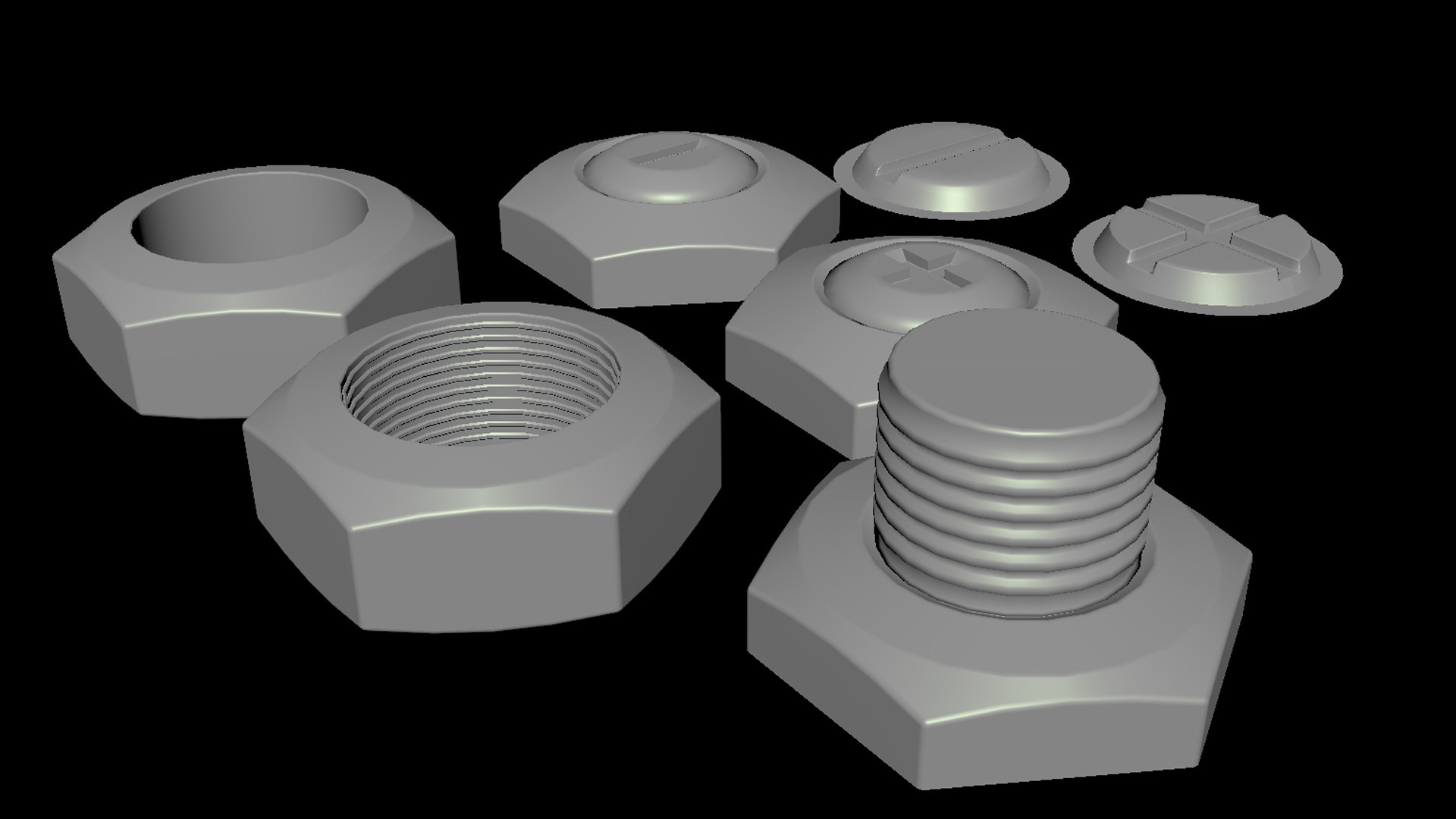 3D Bolt Lowpoly - TurboSquid 2068164