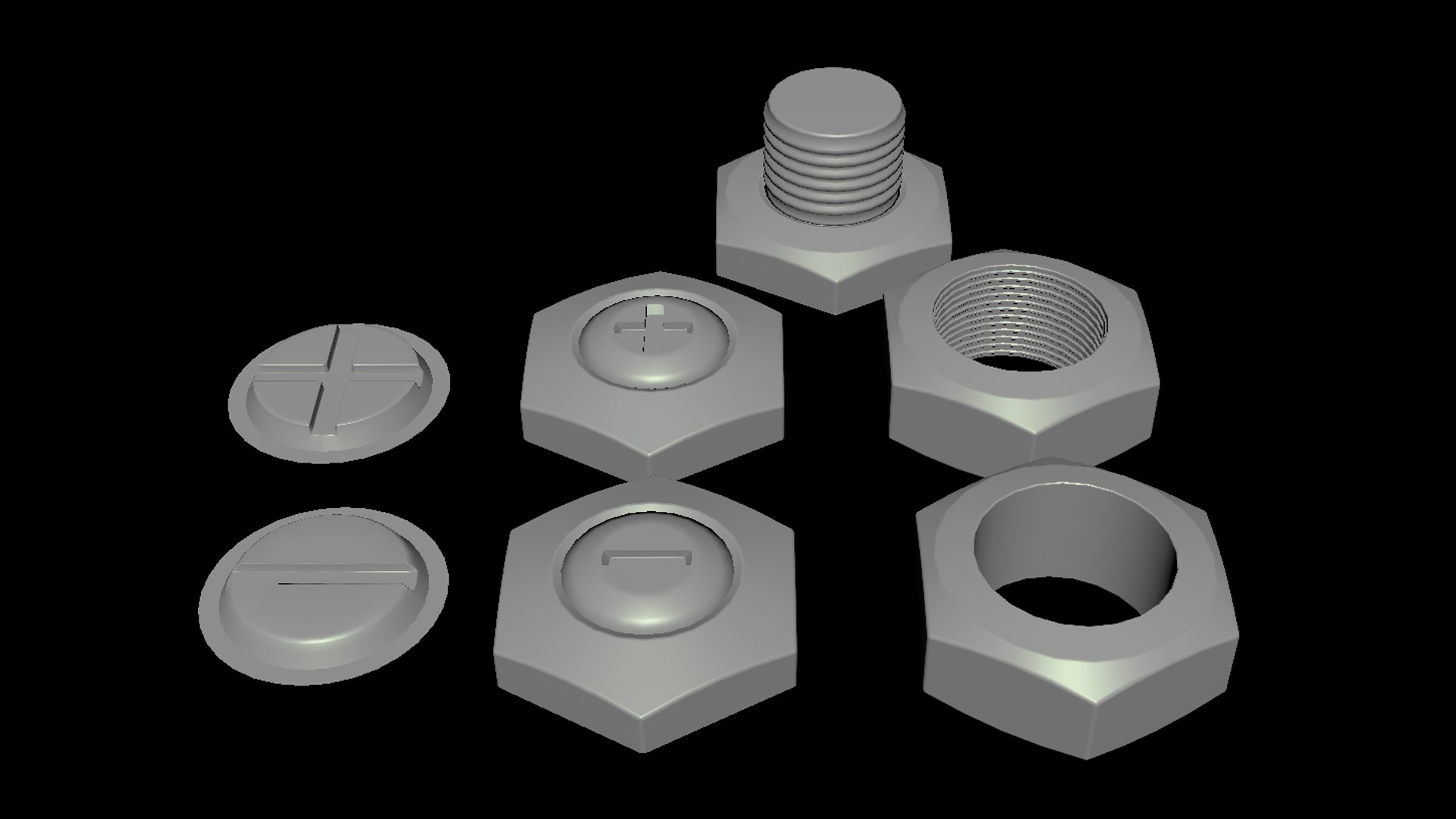 3D Bolt Lowpoly - TurboSquid 2068164