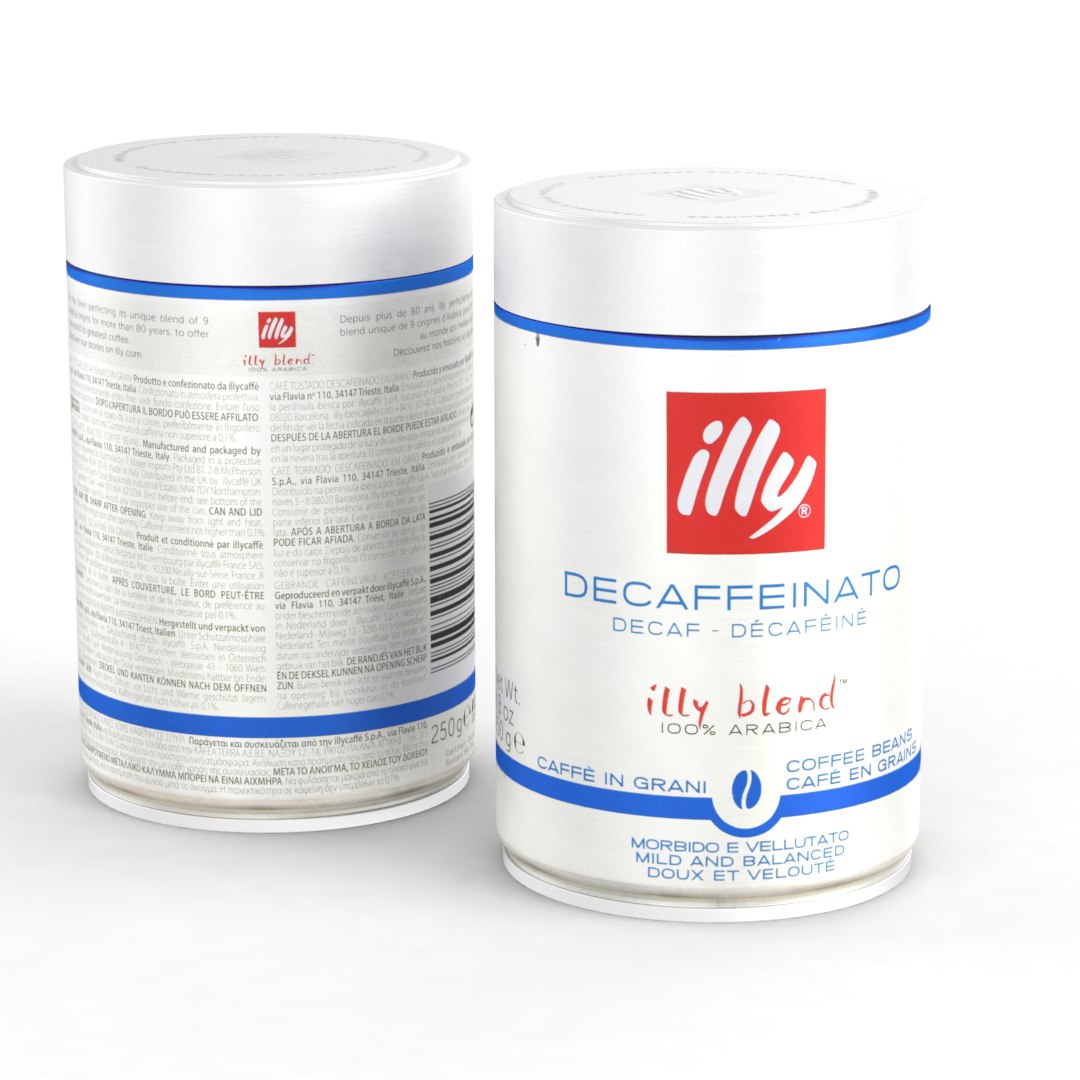 3D model Coffe Can Illy Decaffeinato 250g 2021 - TurboSquid 1746232