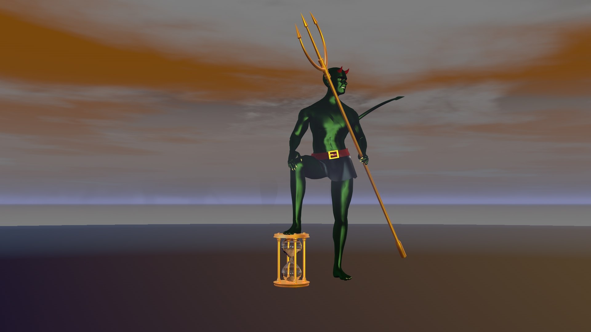 Devil Demon Hourglass 3D Model - TurboSquid 1689986