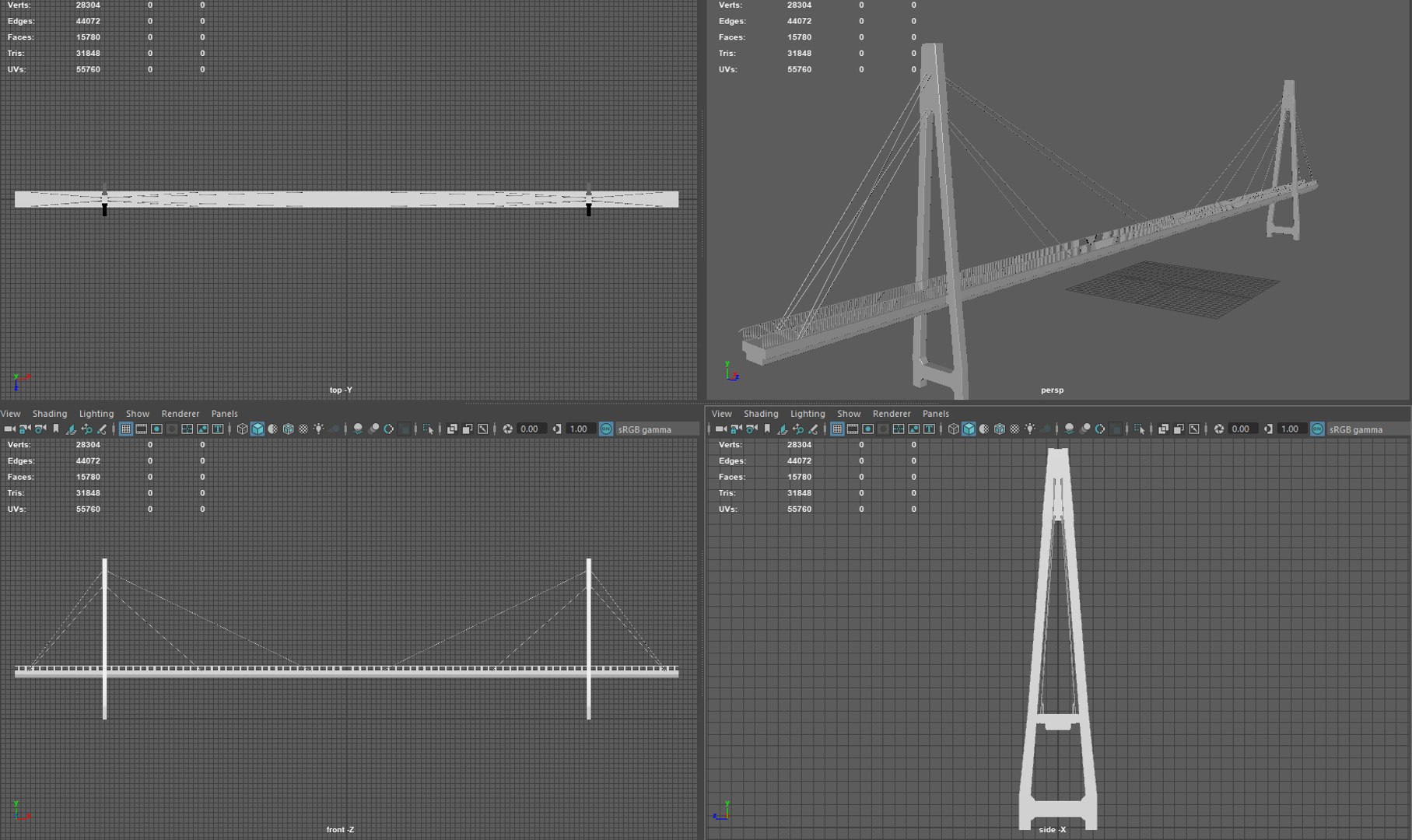 Footbridge Model - TurboSquid 2058864