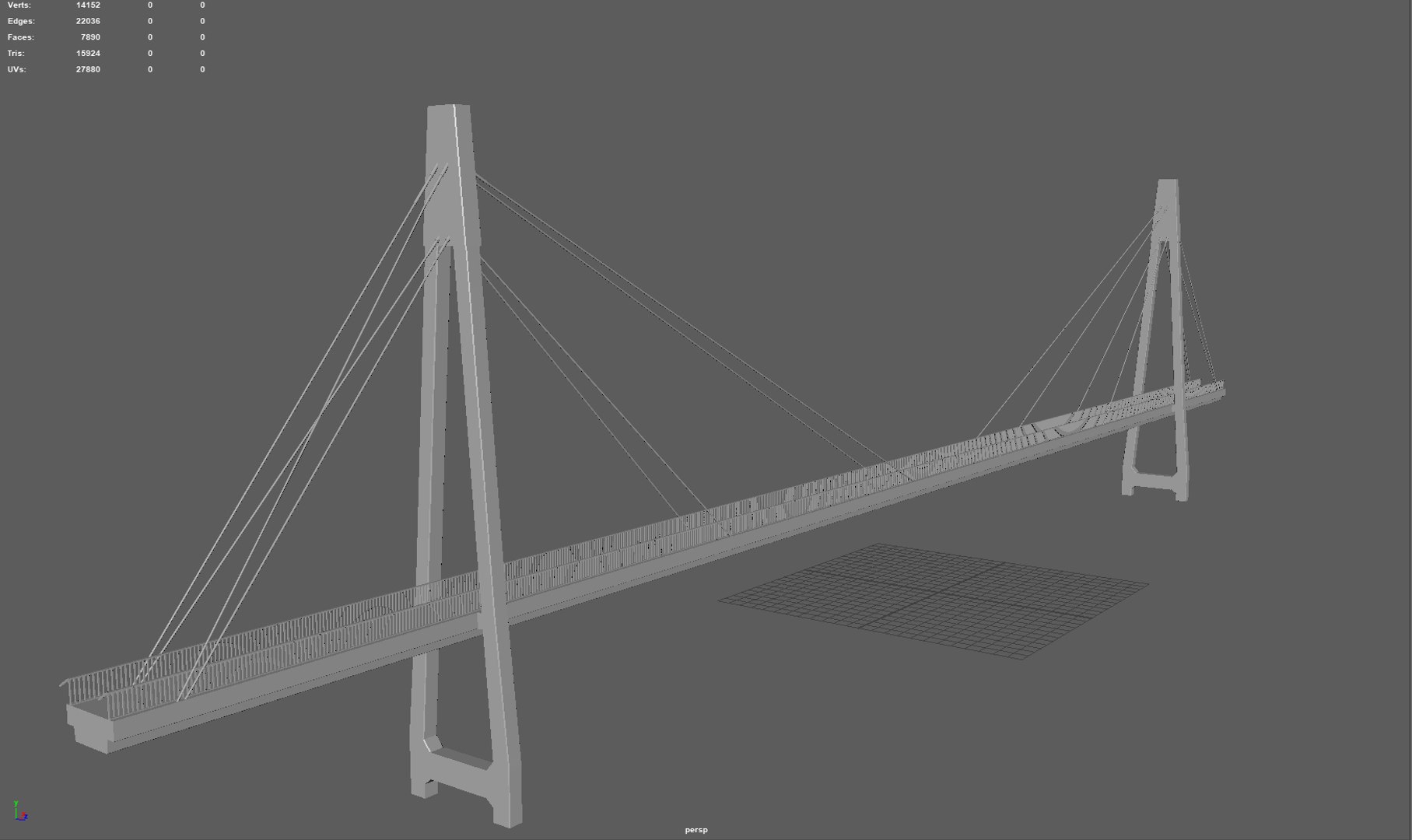 Footbridge Model - TurboSquid 2058864