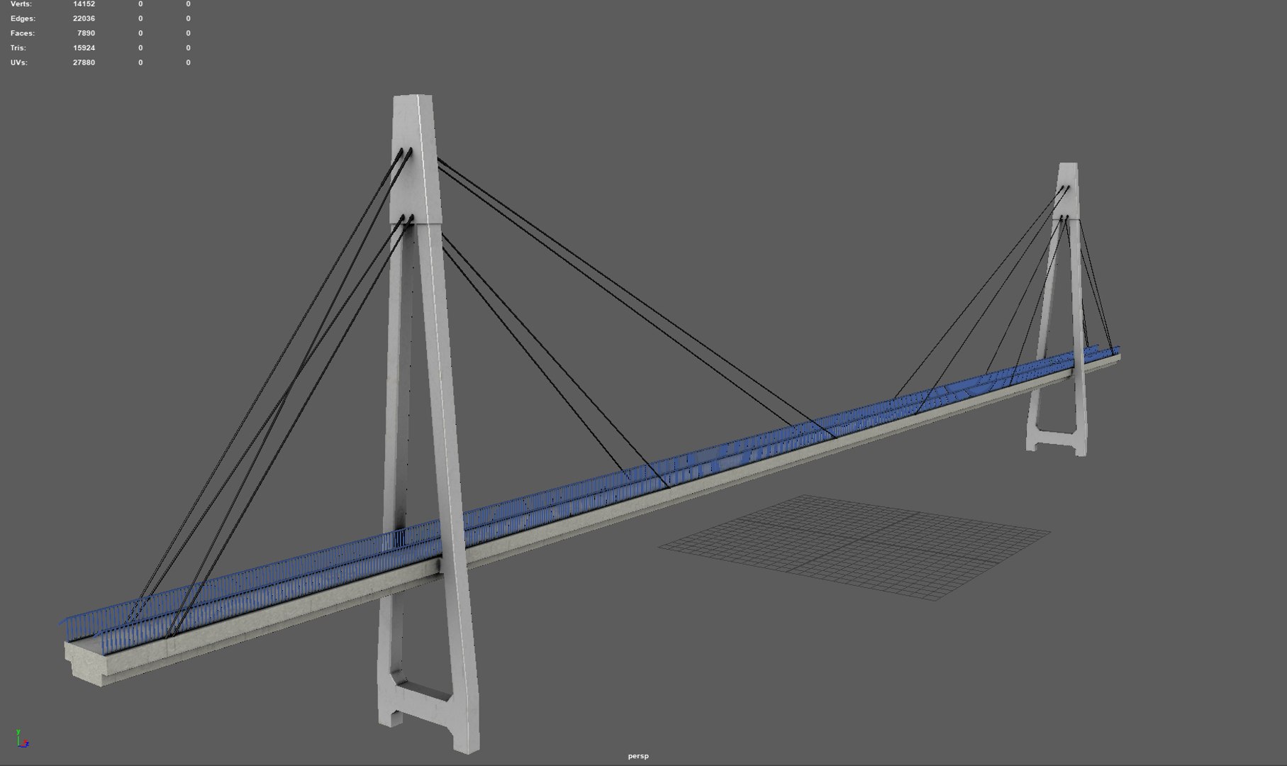 Footbridge Model - TurboSquid 2058864