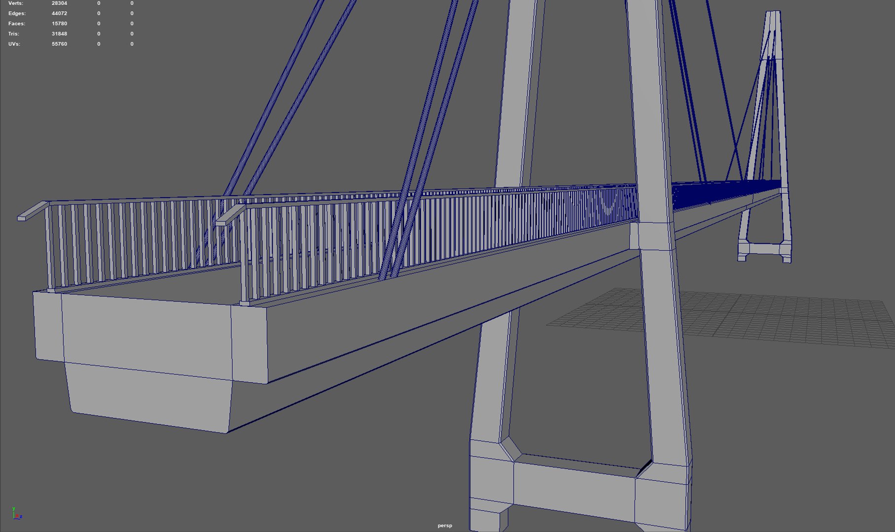 Footbridge Model - TurboSquid 2058864
