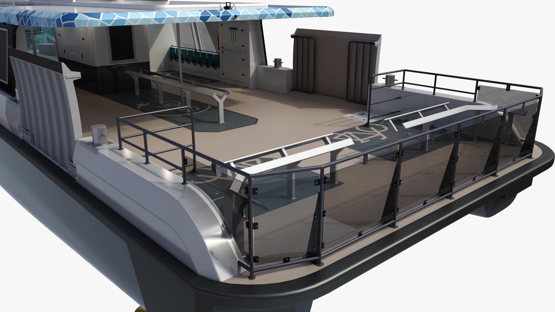 Waterbus Blue Rotterdam Damen 2907 3D Model - TurboSquid 2184433