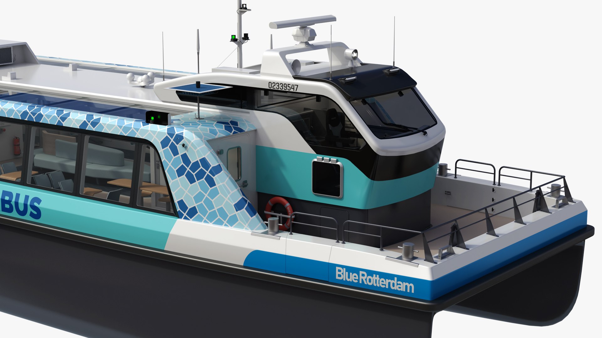 Waterbus Blue Rotterdam Damen 2907 3D Model - TurboSquid 2184433