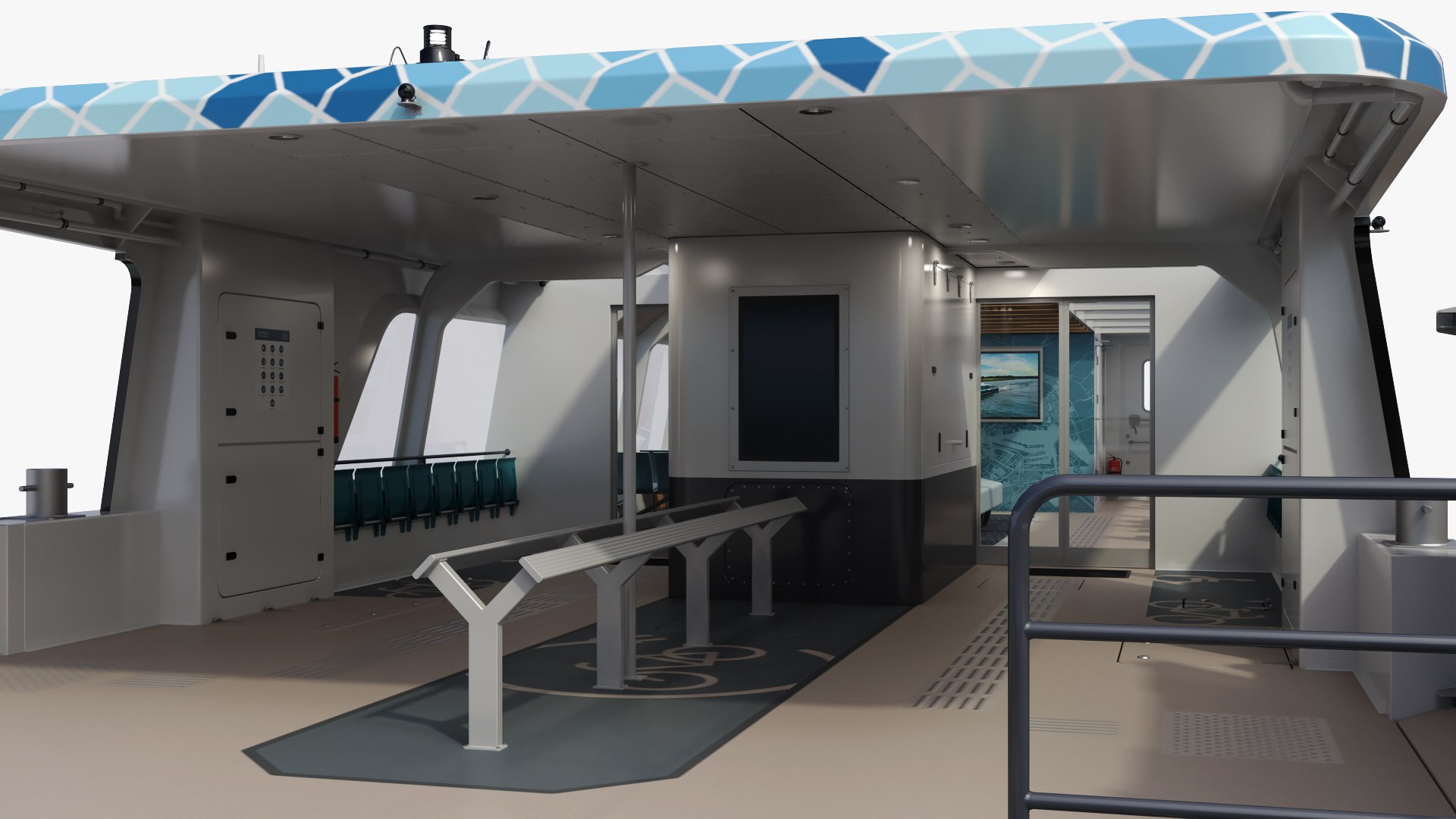 Waterbus Blue Rotterdam Damen 2907 3D Model - TurboSquid 2184433