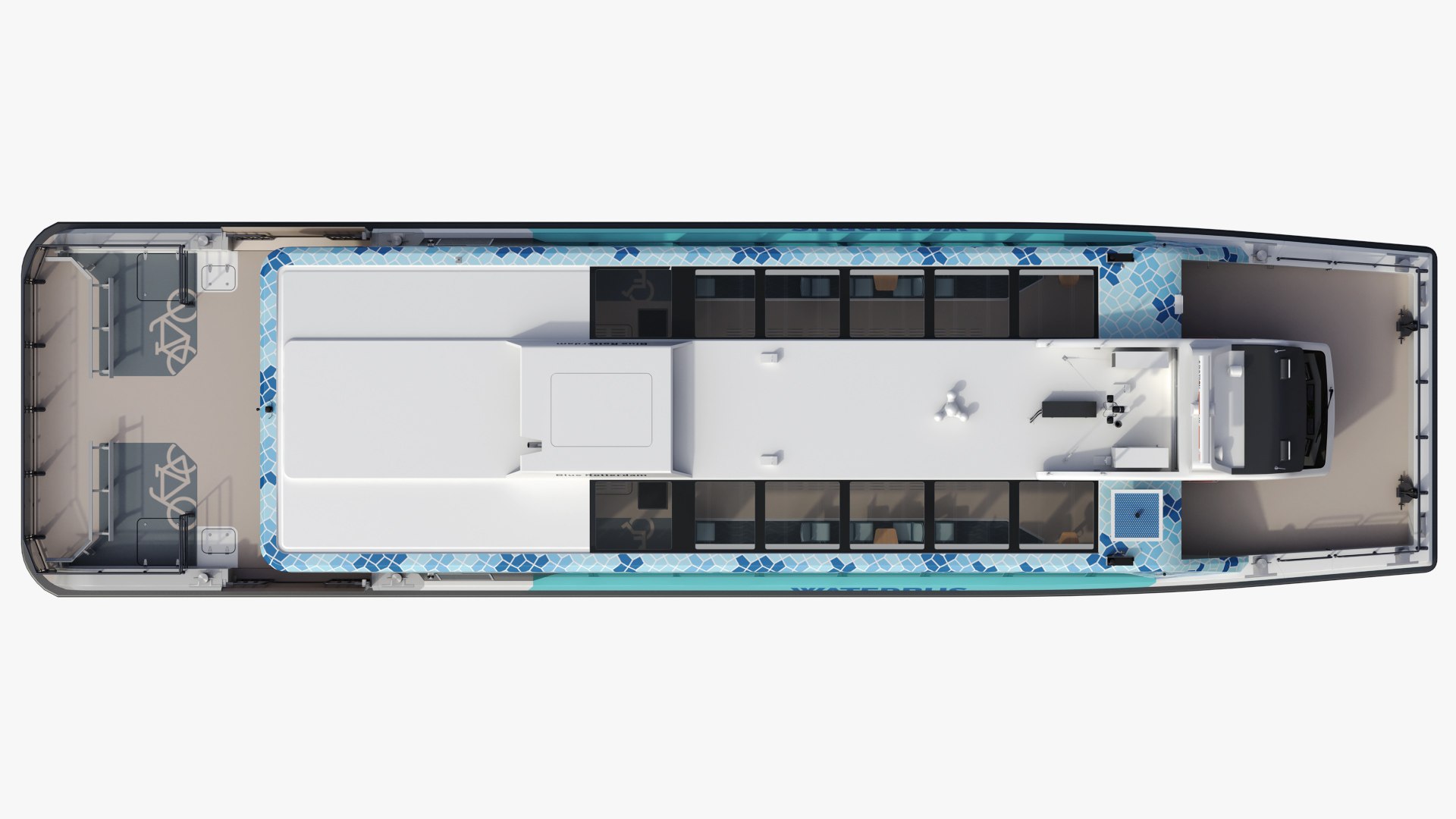 Waterbus Blue Rotterdam Damen 2907 3D Model - TurboSquid 2184433