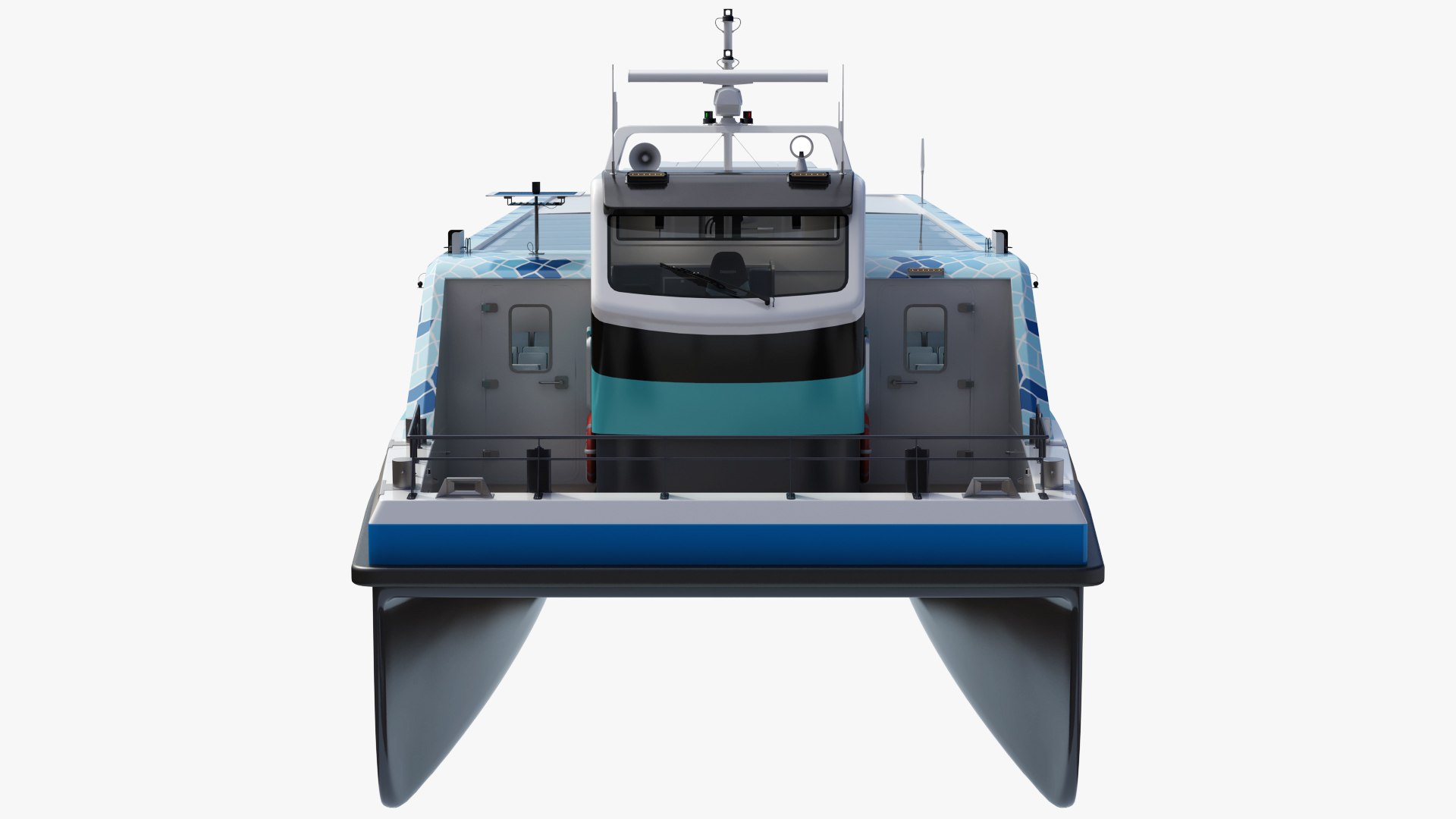 Waterbus Blue Rotterdam Damen 2907 3D Model - TurboSquid 2184433