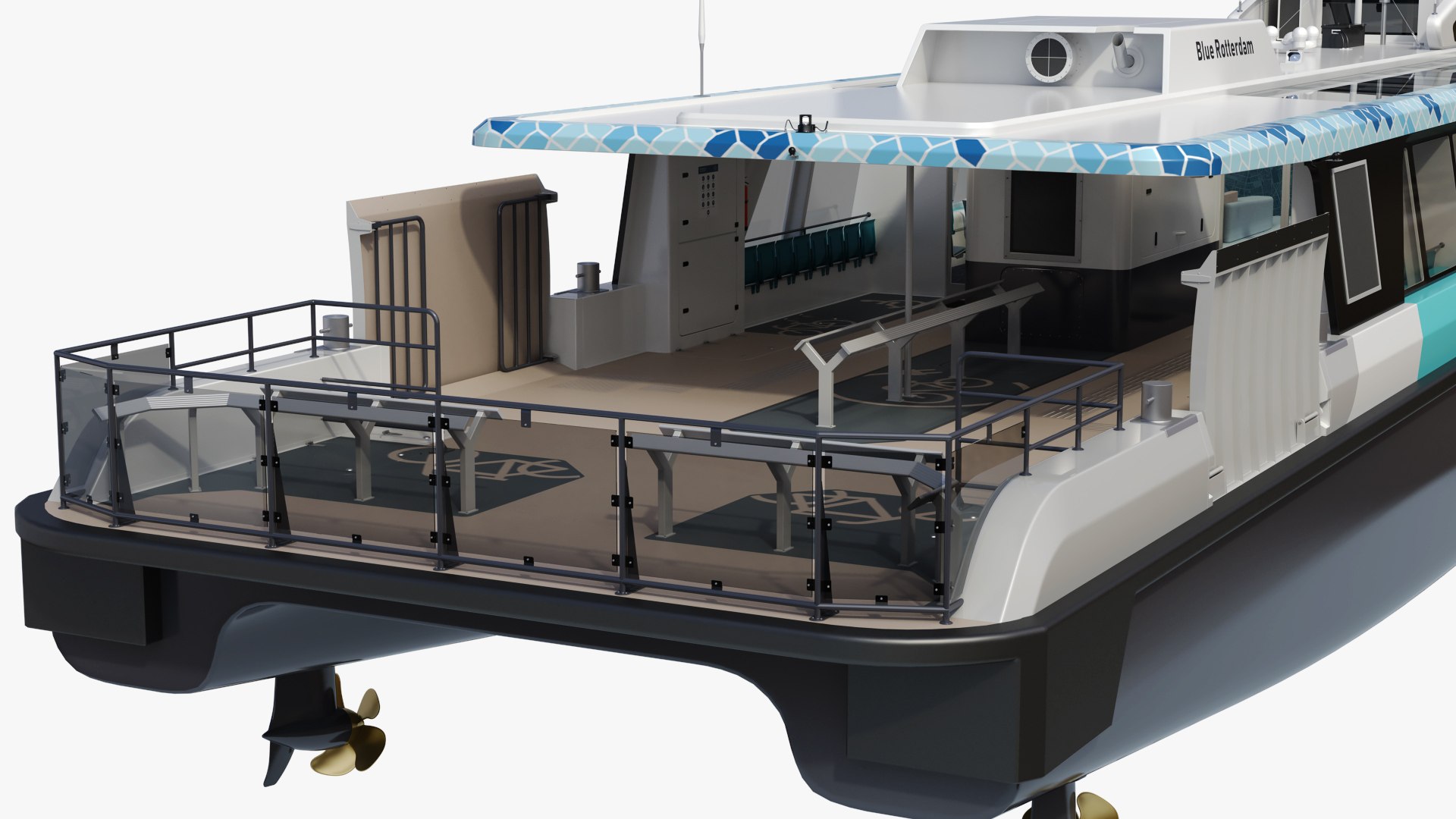 Waterbus Blue Rotterdam Damen 2907 3D Model - TurboSquid 2184433
