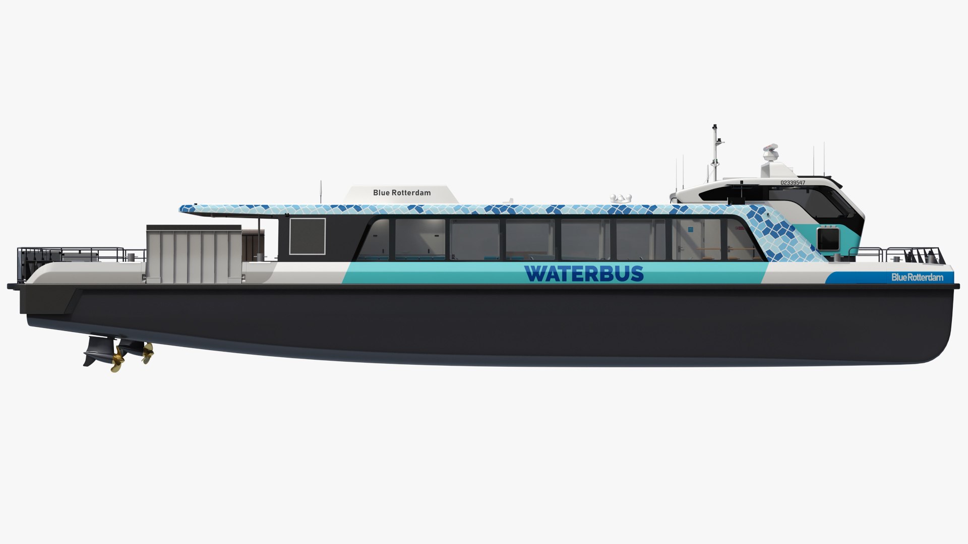 Waterbus Blue Rotterdam Damen 2907 3D Model - TurboSquid 2184433