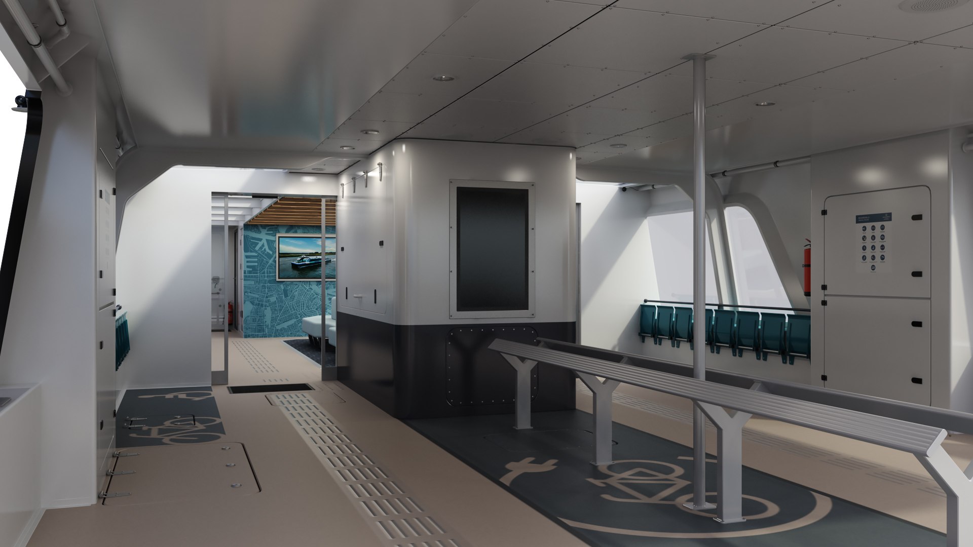 Waterbus Blue Rotterdam Damen 2907 3D Model - TurboSquid 2184433