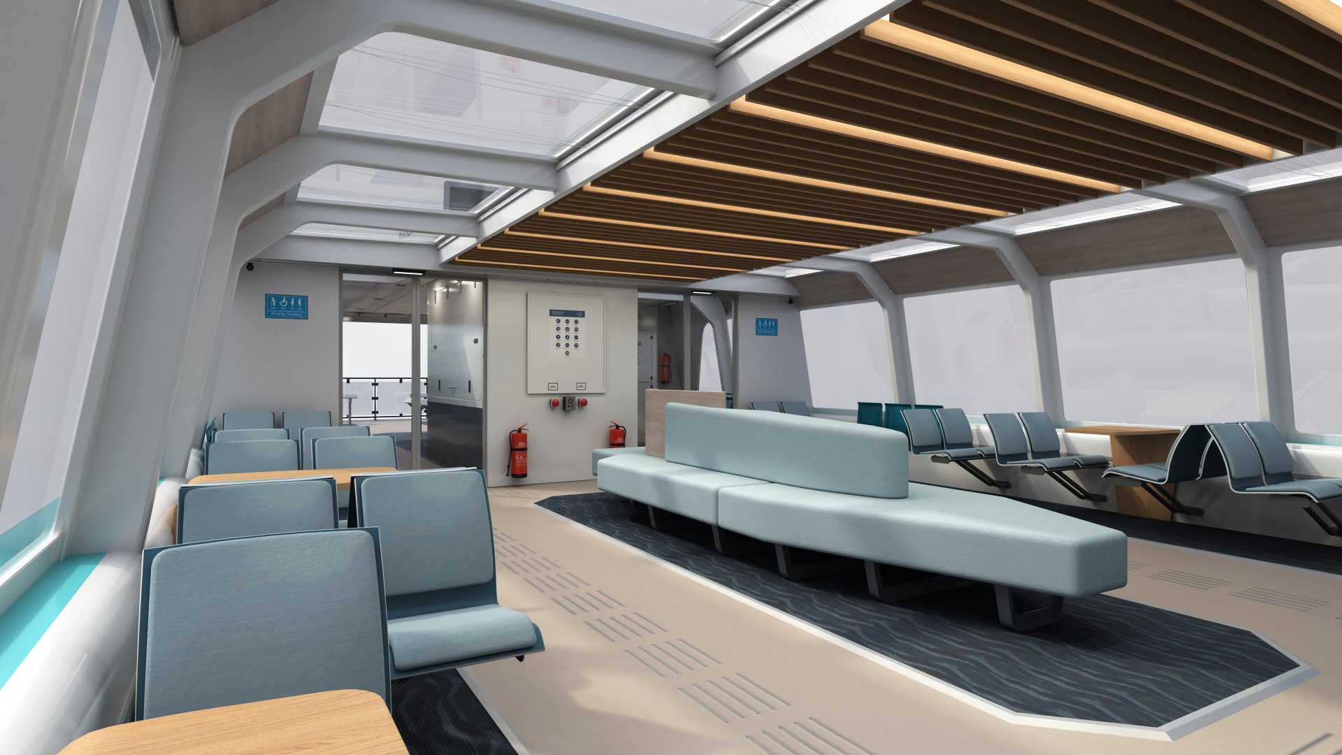 Waterbus Blue Rotterdam Damen 2907 3D Model - TurboSquid 2184433