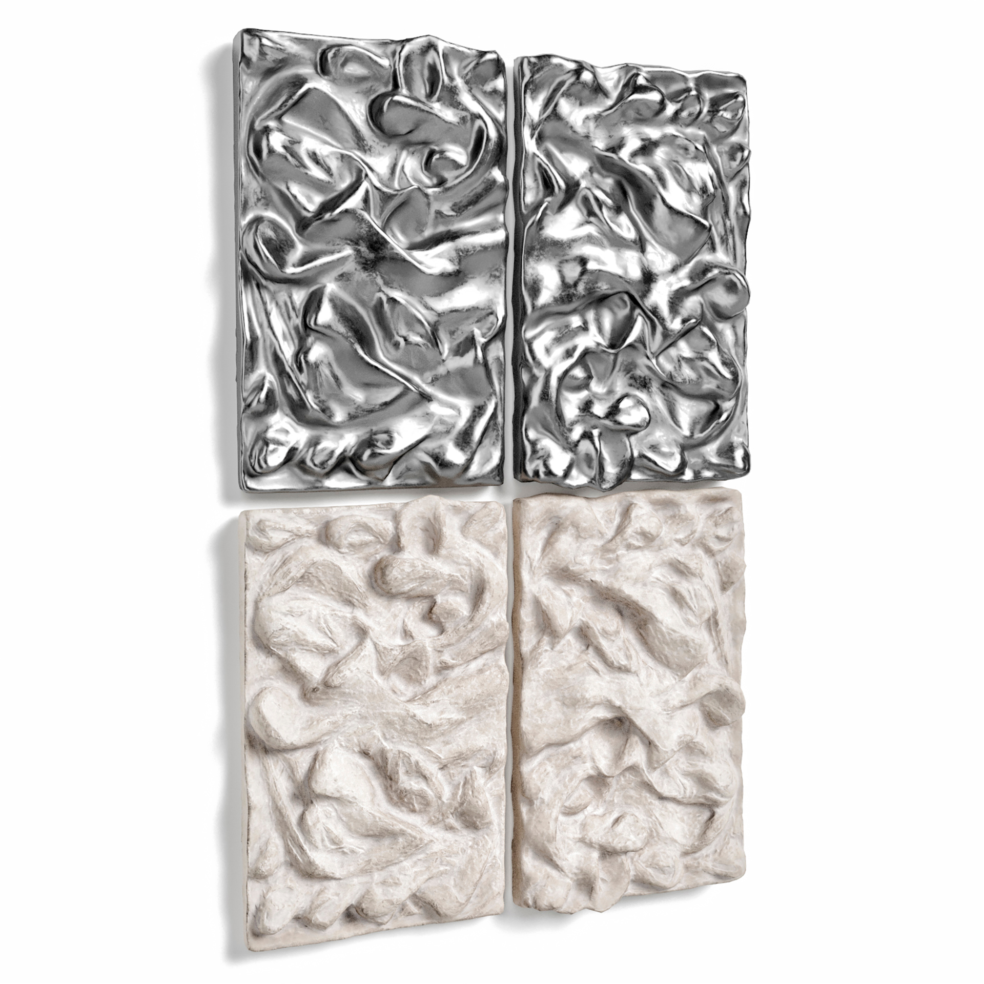 modelo 3d Relief metal and plaster wall panel - TurboSquid 1950990