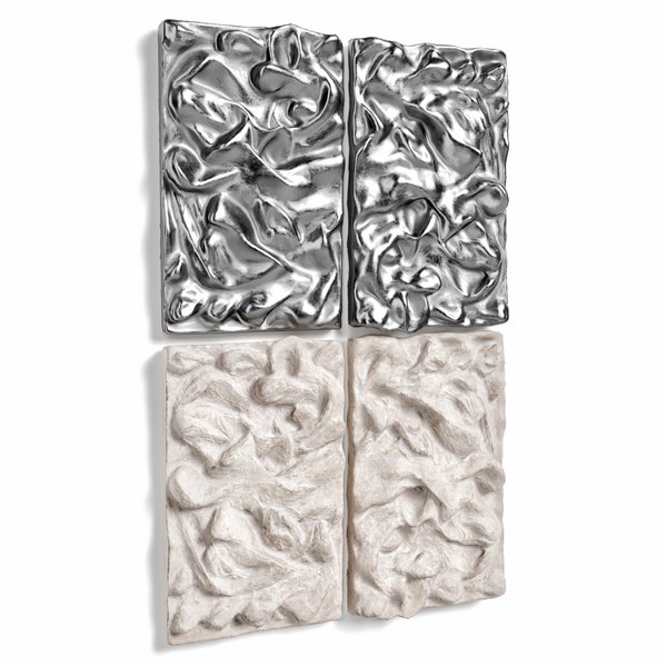 modelo 3d Relief metal and plaster wall panel - TurboSquid 1950990