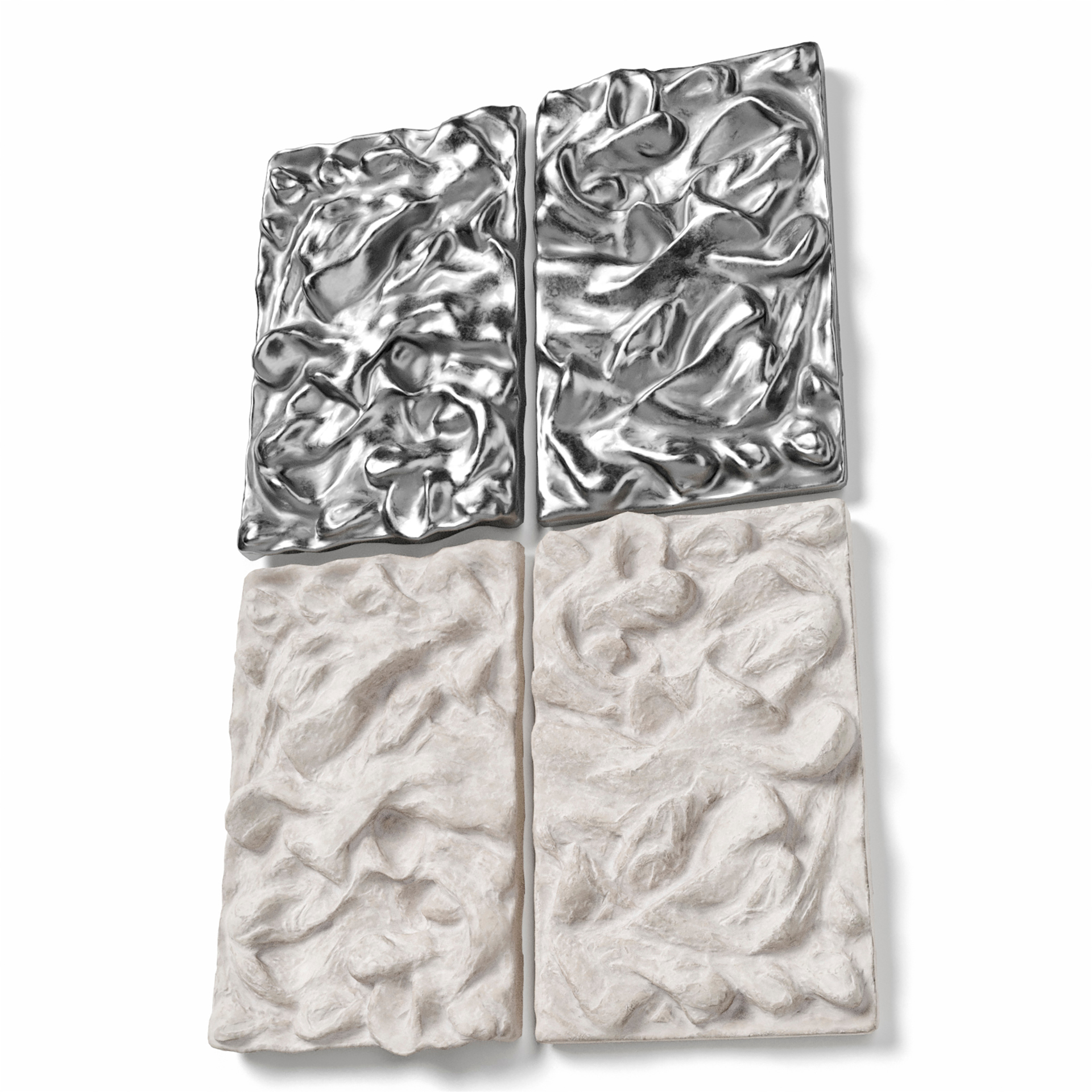 modelo 3d Relief metal and plaster wall panel - TurboSquid 1950990