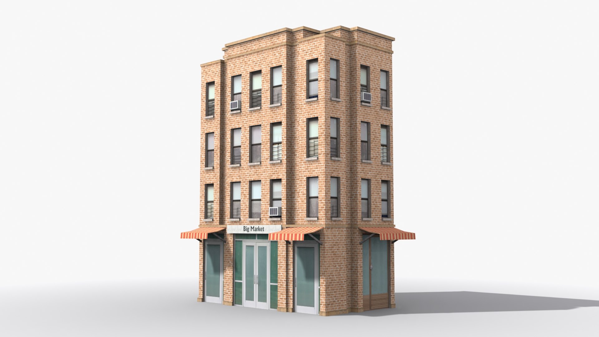 Apartment Building X21 Model - TurboSquid 1814541