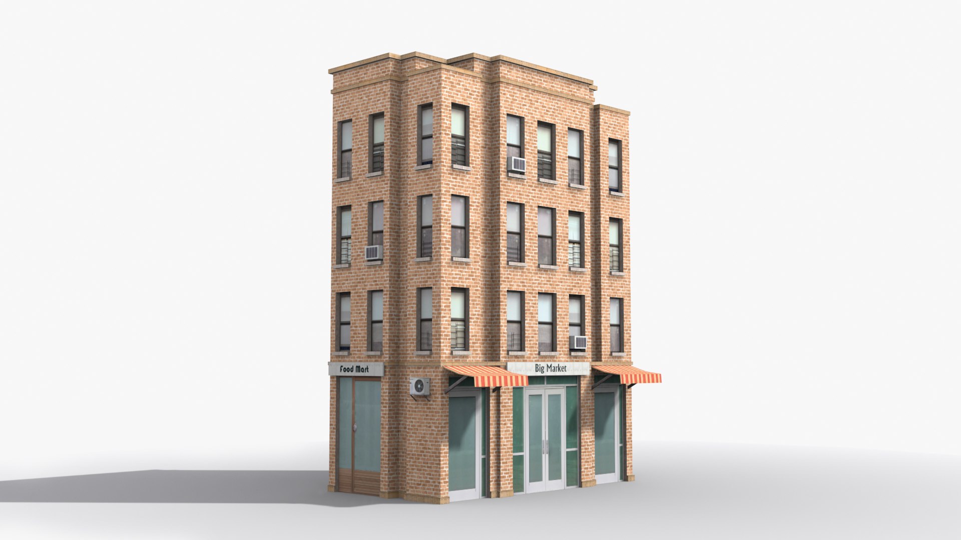 Apartment Building X21 Model - TurboSquid 1814541