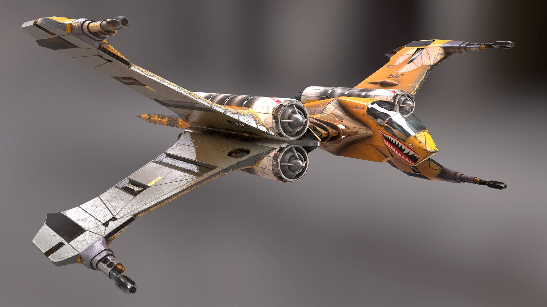 T-fighter Superiority Fighter 3D Model - TurboSquid 1578190