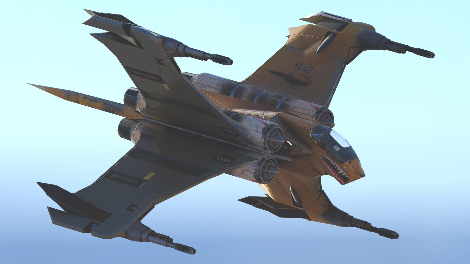 T-fighter Superiority Fighter 3D Model - TurboSquid 1578190
