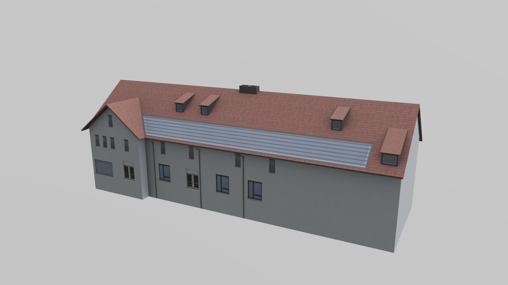 3D Model German Commercial Building Game Ready PBR With LODs ...
