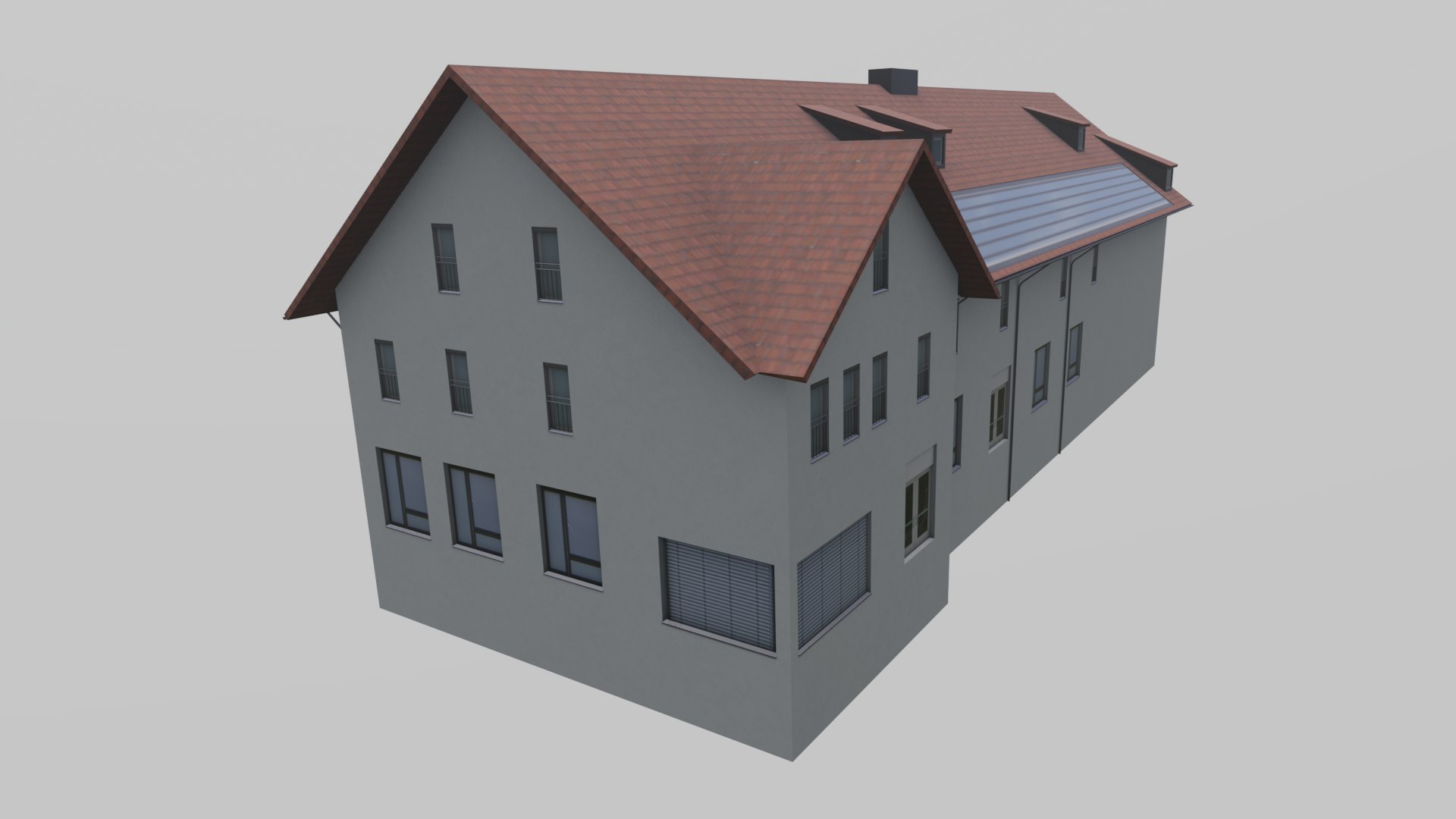 3D Model German Commercial Building Game Ready PBR With LODs ...