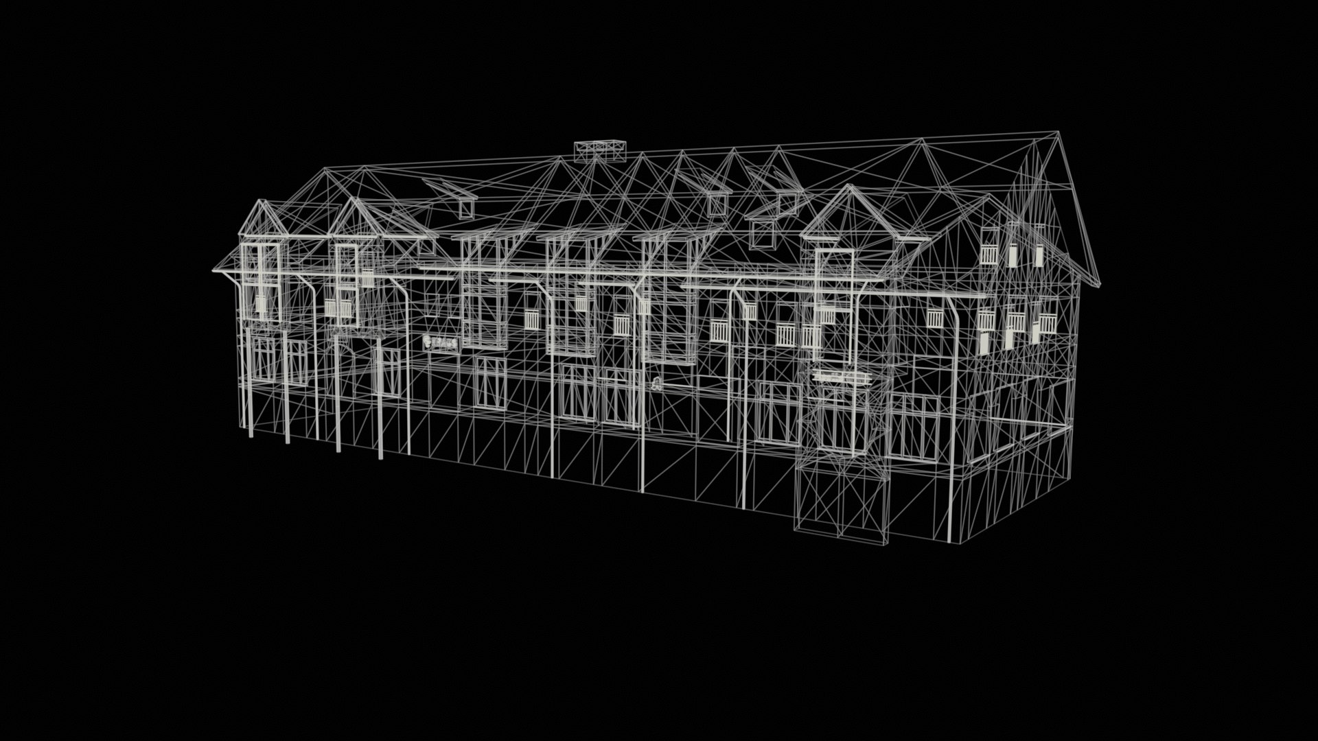 3D Model German Commercial Building Game Ready PBR With LODs ...