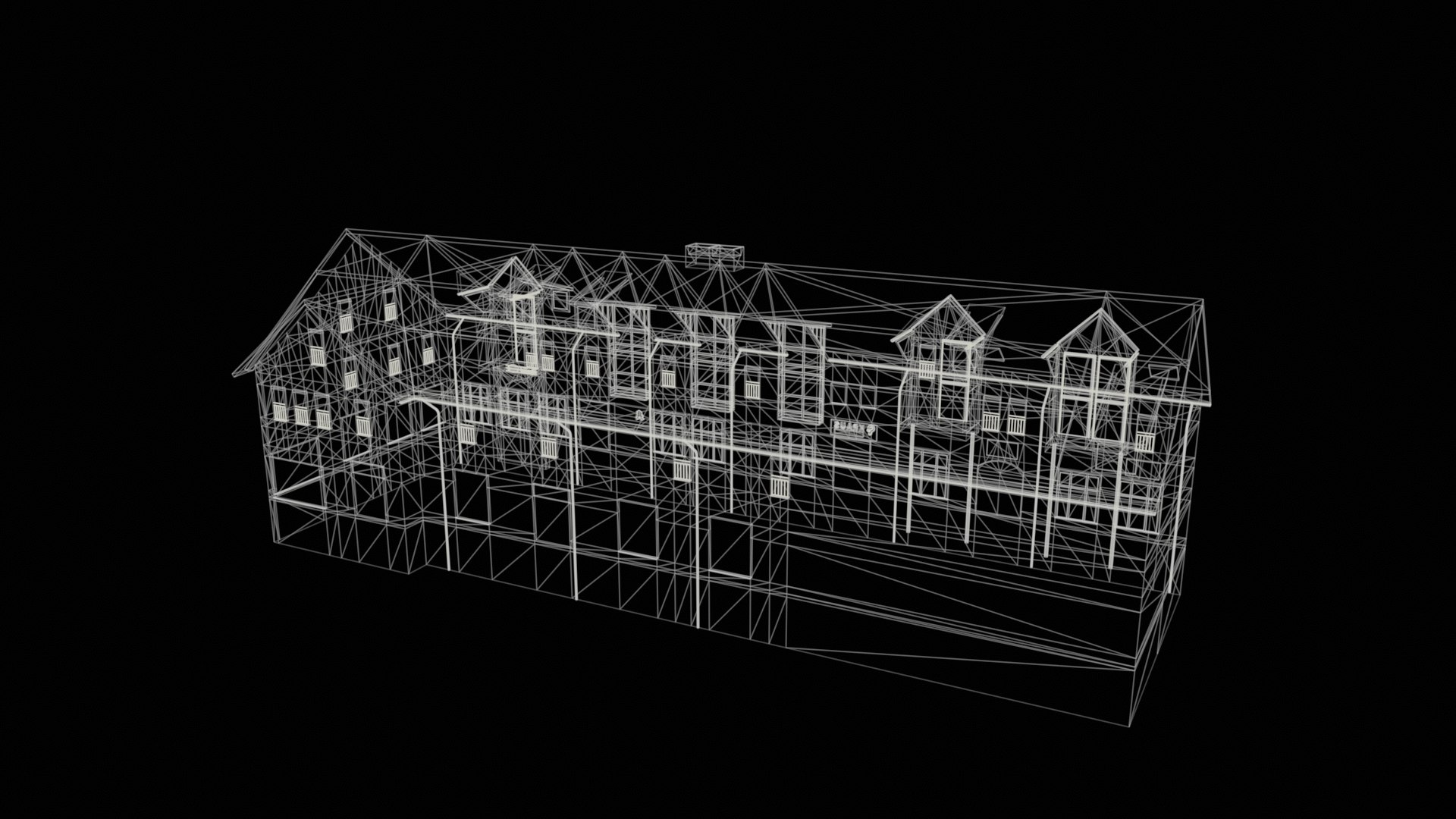 3D Model German Commercial Building Game Ready PBR With LODs ...