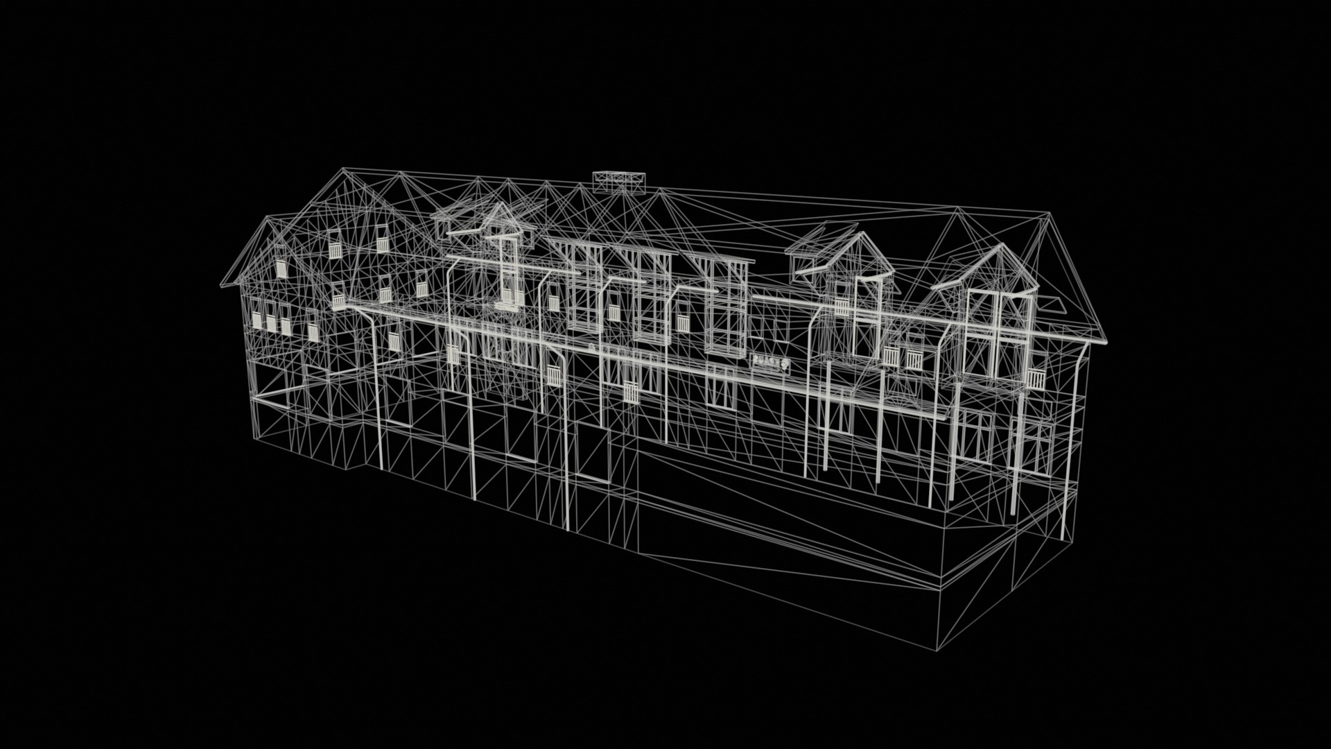 3D Model German Commercial Building Game Ready PBR With LODs ...