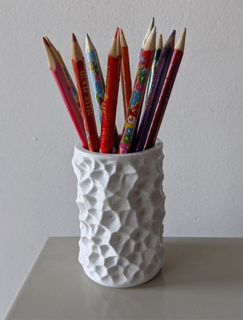 Printable Pencil Holder With Voronoi Bump Texture 3D - TurboSquid 2120163