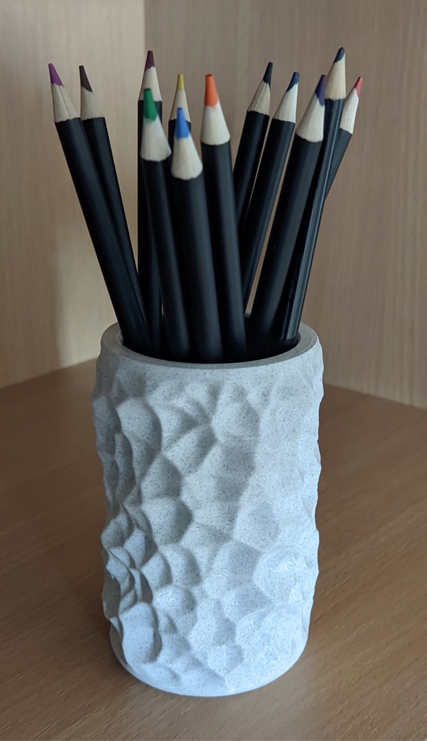 Printable Pencil Holder With Voronoi Bump Texture 3D - TurboSquid 2120163