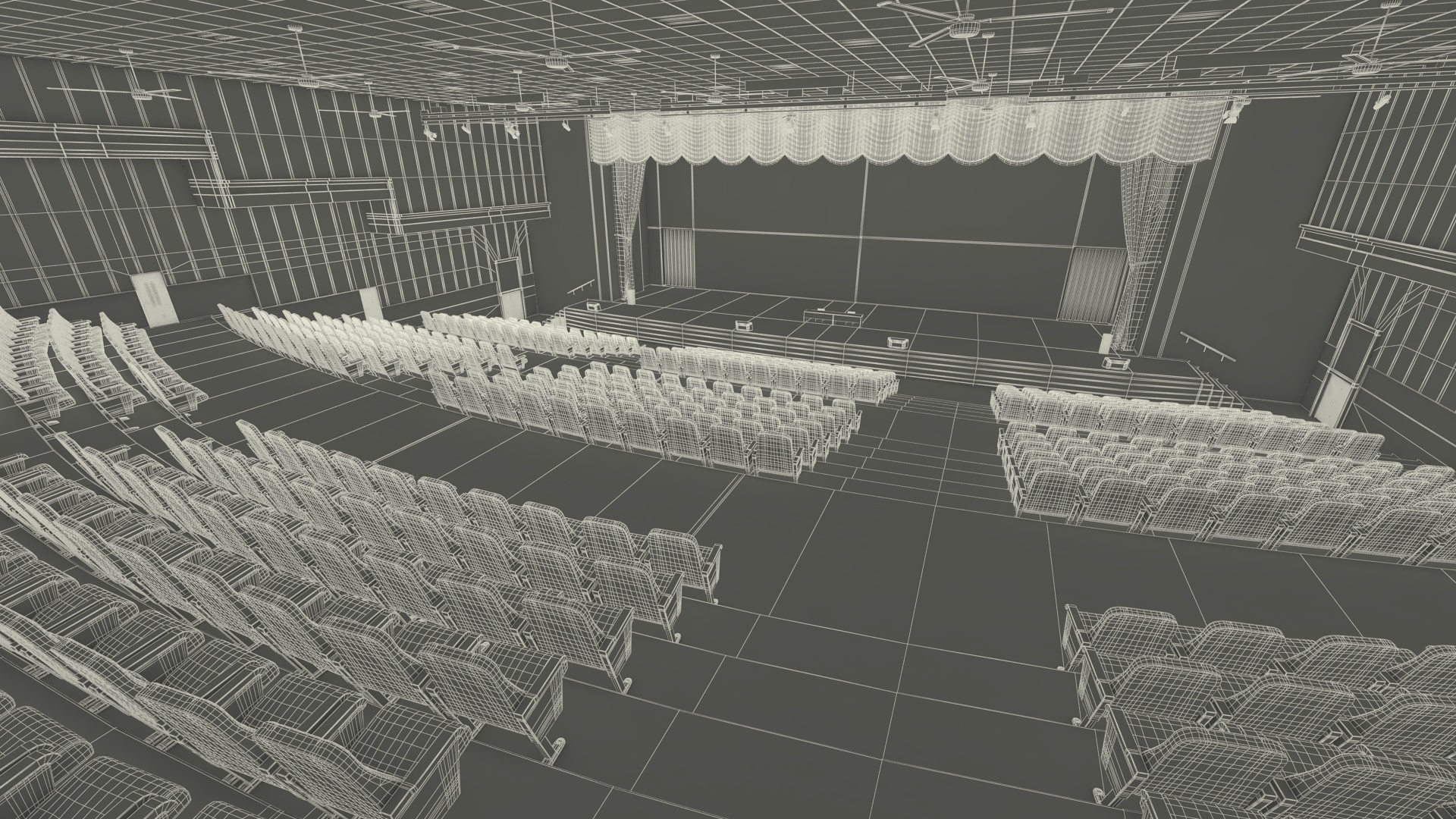 Interior Red Conference Hall 3D Model - TurboSquid 2115240
