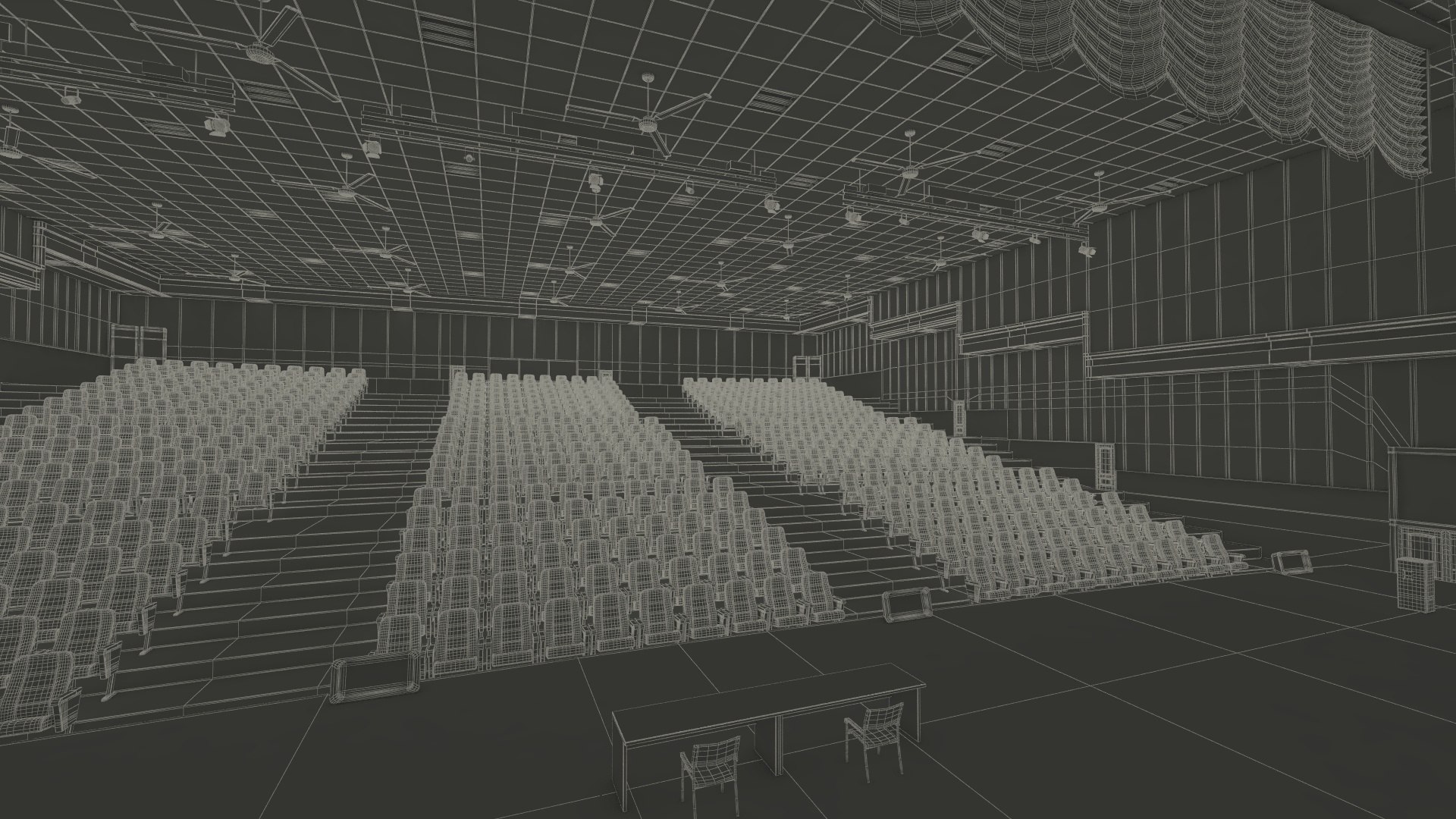 Interior Red Conference Hall 3D model - TurboSquid 2115240