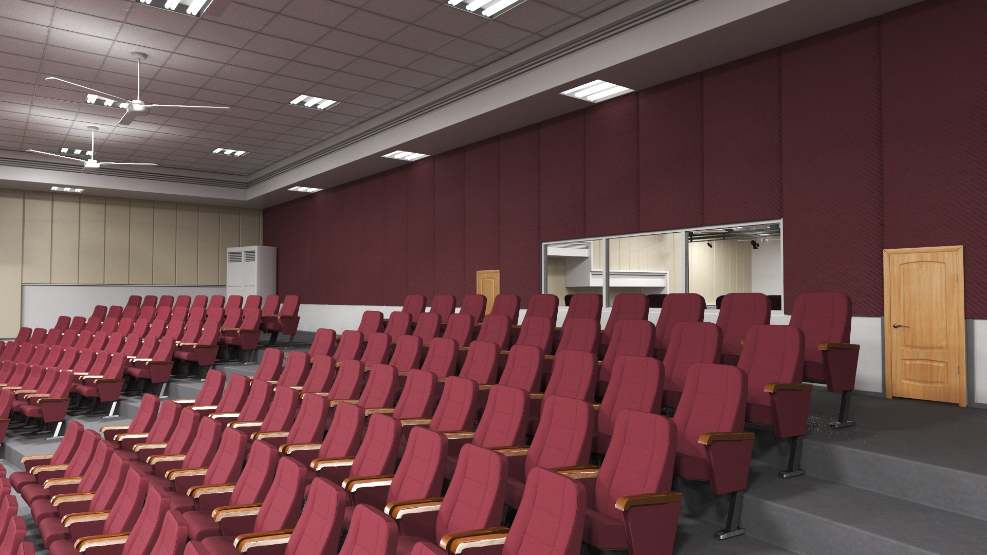 Interior Red Conference Hall 3D model - TurboSquid 2115240