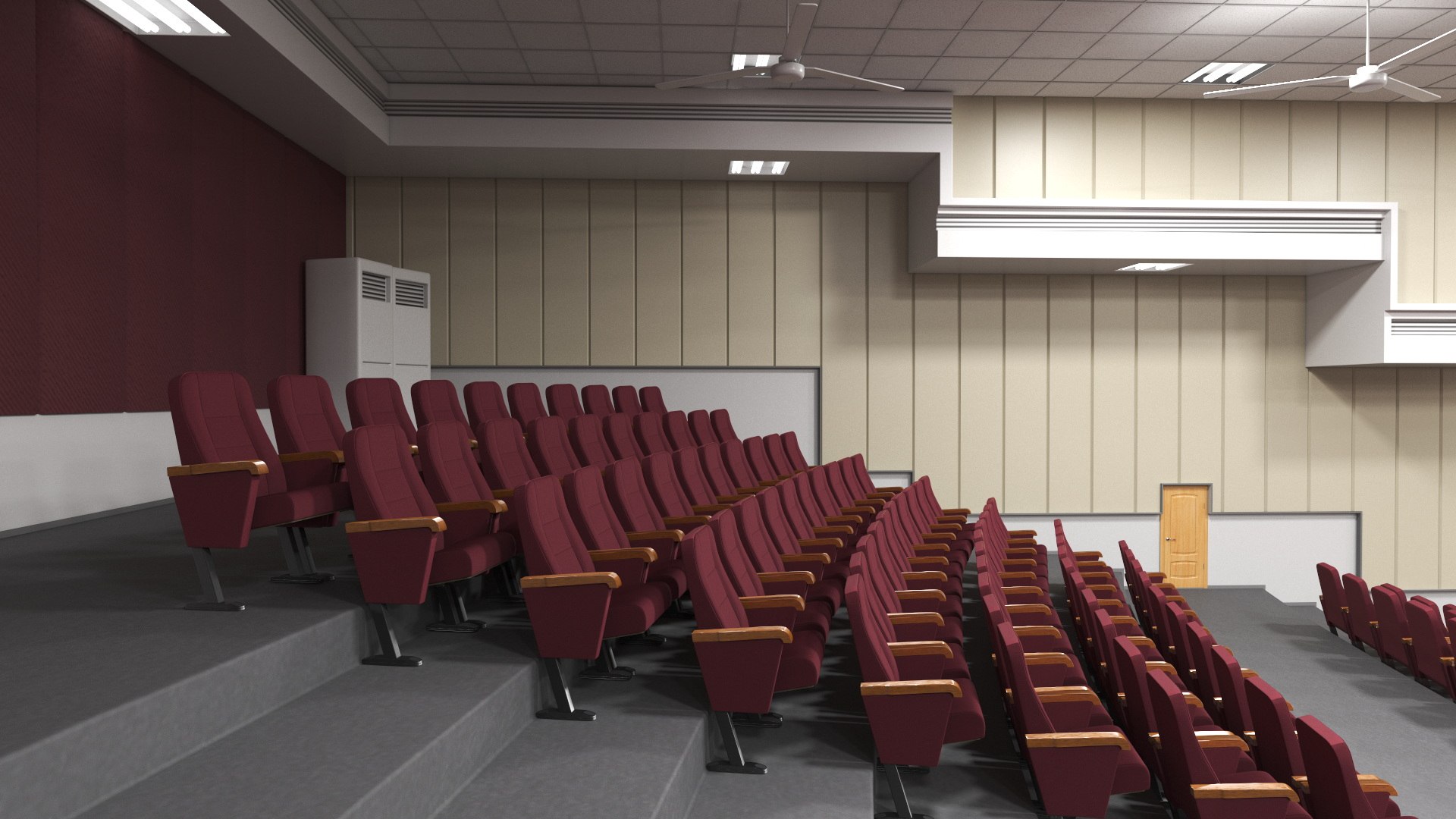 Interior Red Conference Hall 3D model - TurboSquid 2115240