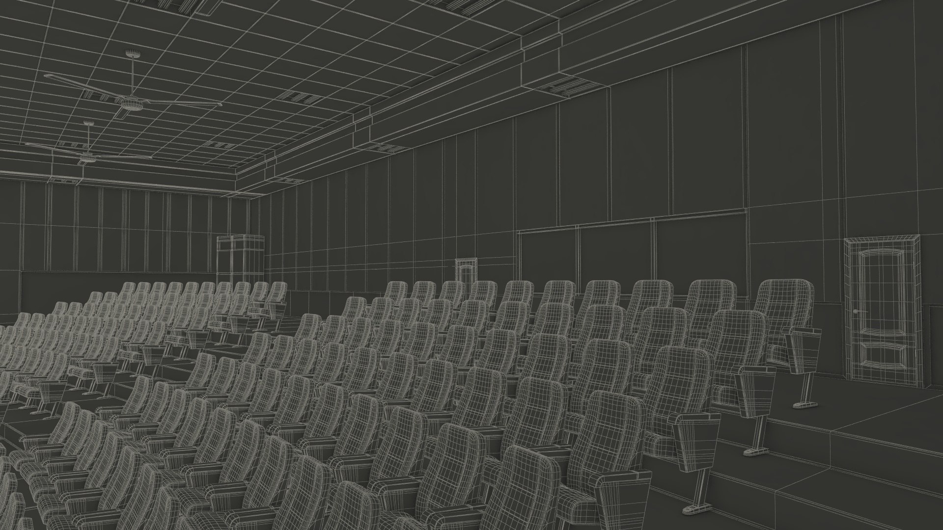 Interior Red Conference Hall 3D model - TurboSquid 2115240