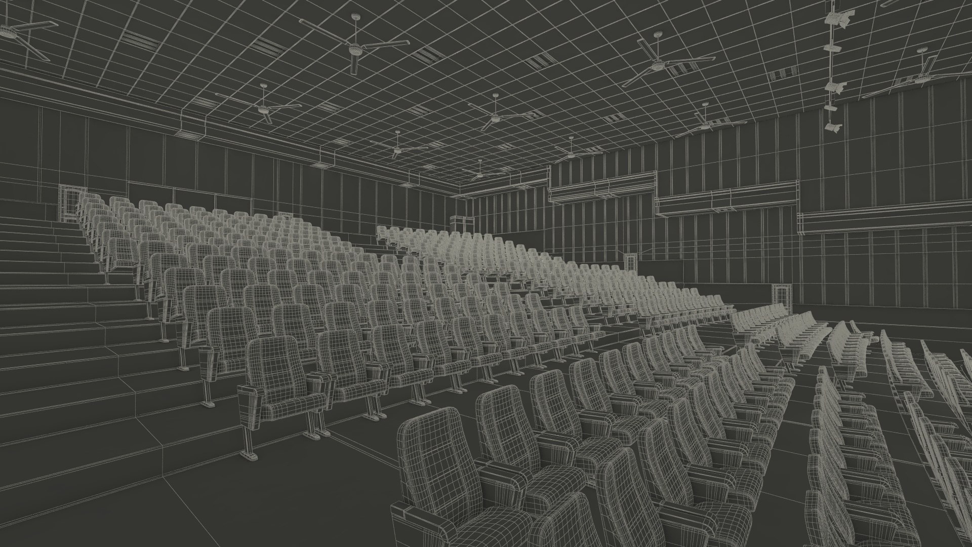 Interior Red Conference Hall 3D model - TurboSquid 2115240