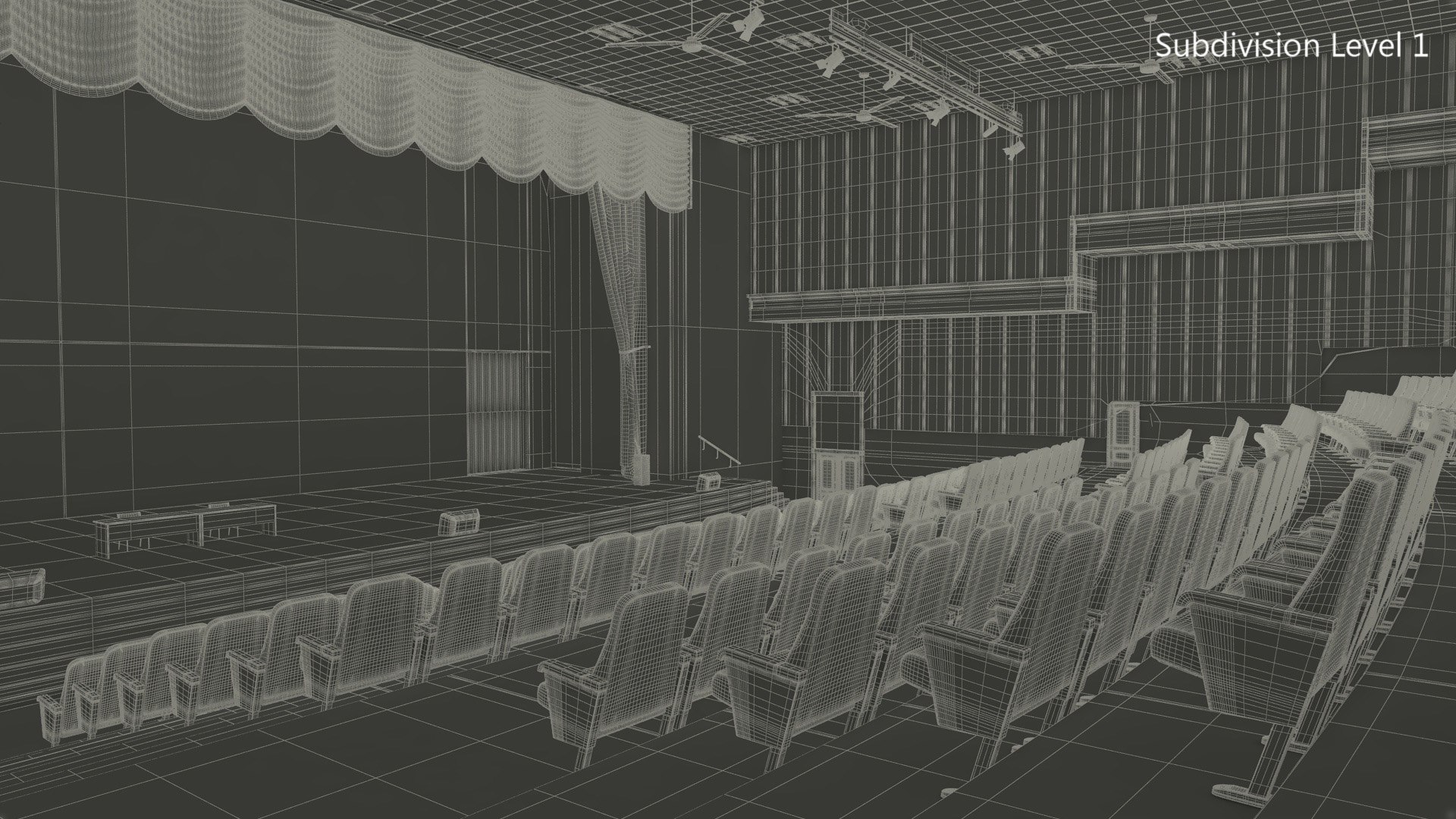 Interior Red Conference Hall 3D model - TurboSquid 2115240