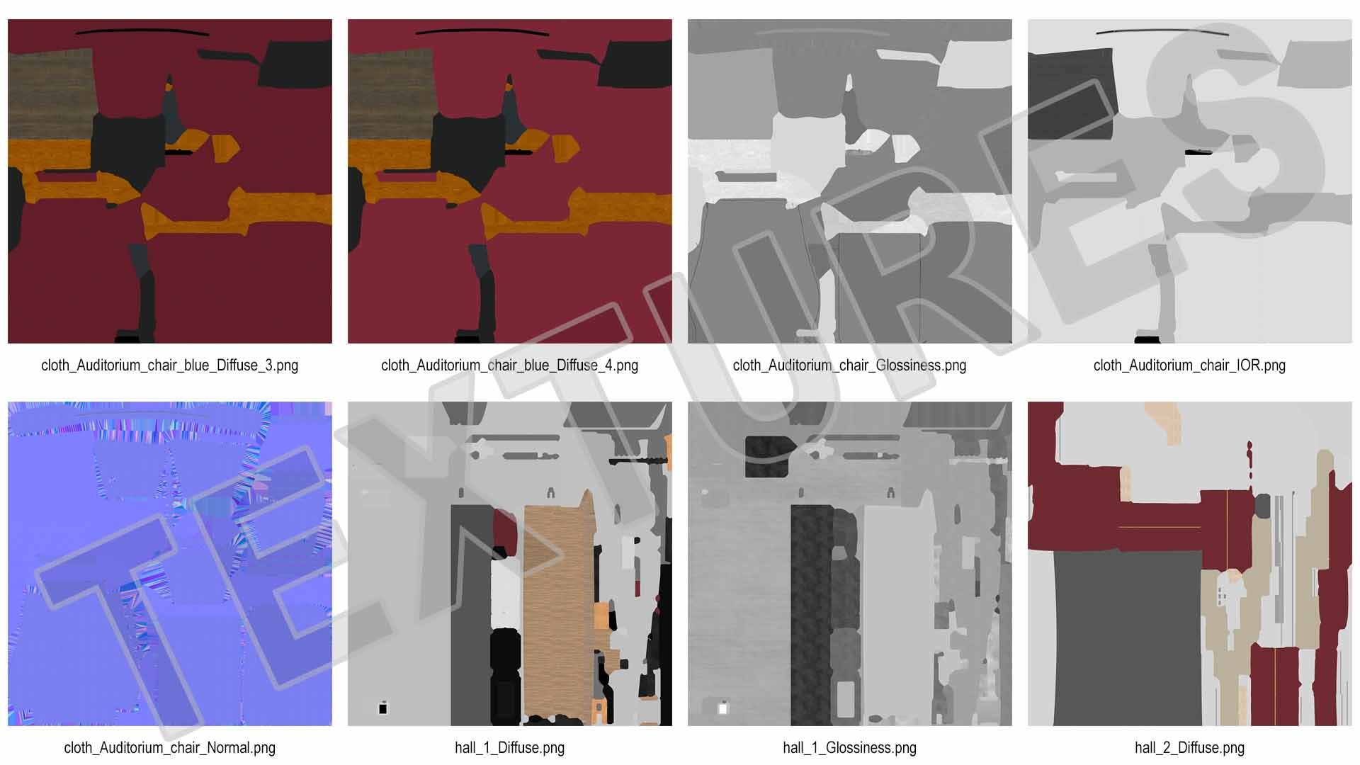 Interior Red Conference Hall 3D model - TurboSquid 2115240