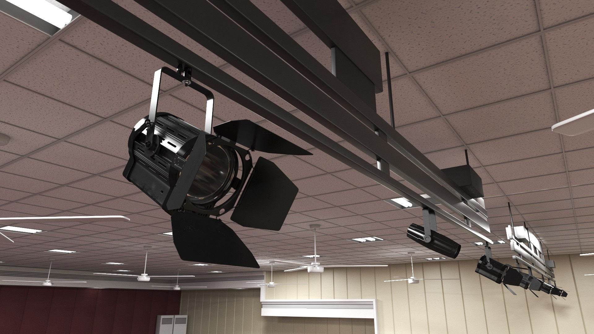 Interior Red Conference Hall 3D model - TurboSquid 2115240