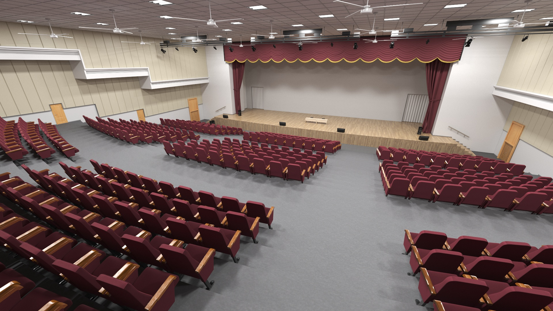 Interior Red Conference Hall 3D Model - TurboSquid 2115240