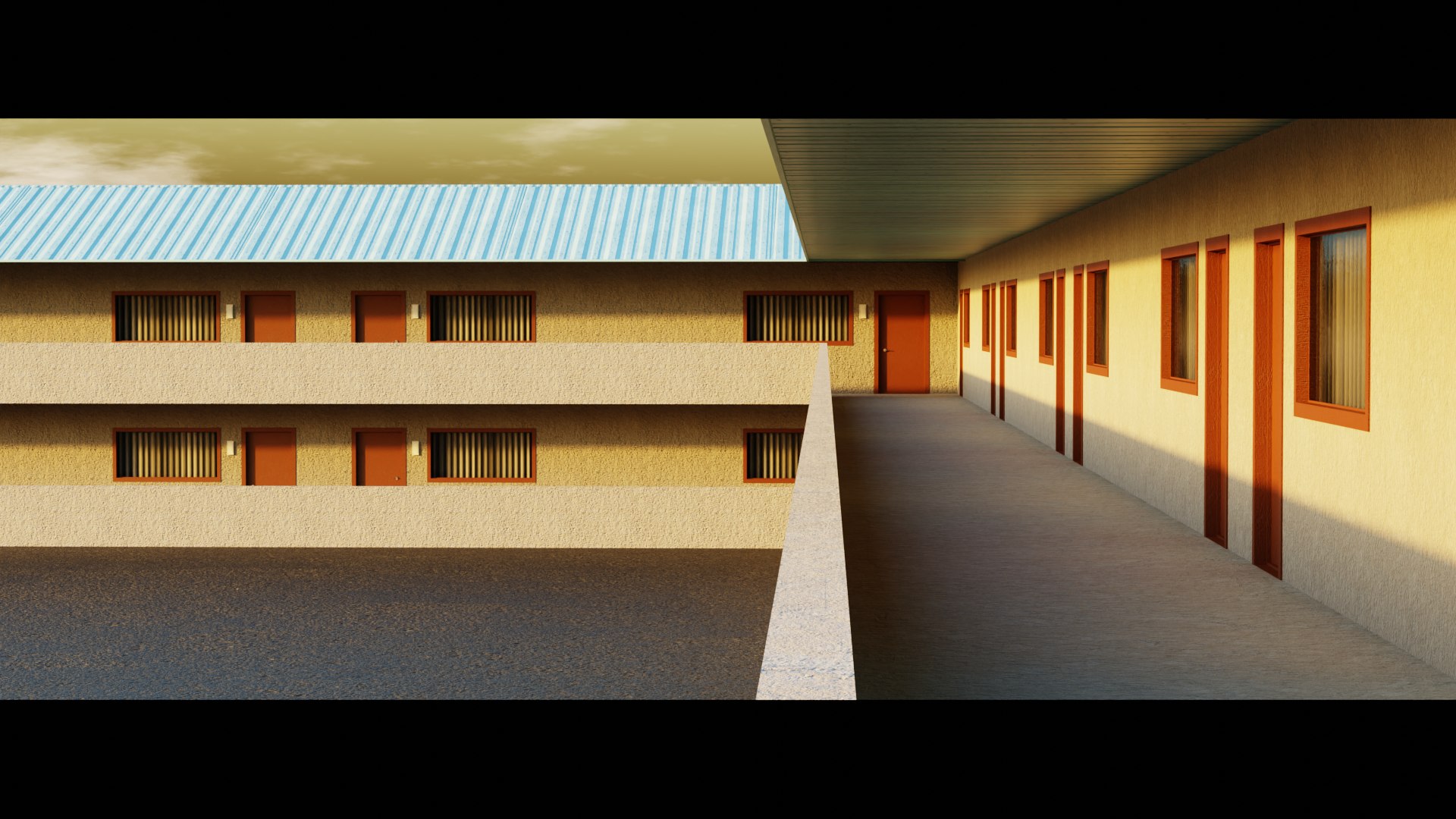3D Model Motel Building - TurboSquid 2341117