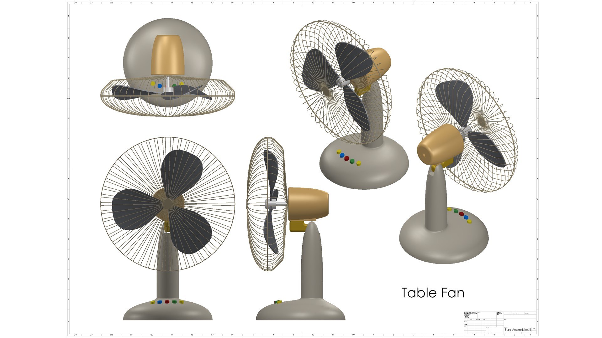 Table Fan Model - TurboSquid 2106211