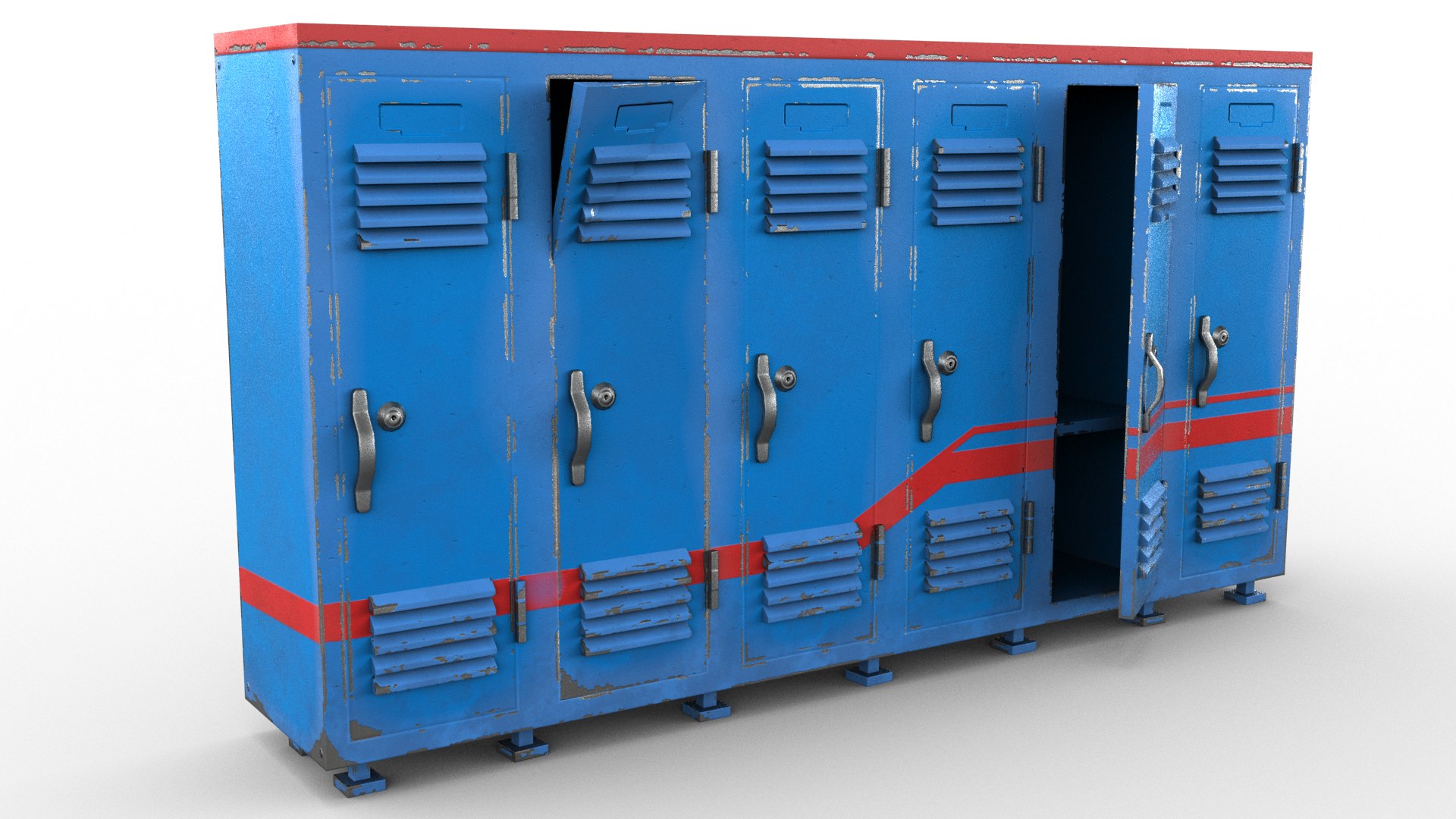 Stylized Lockers 3D - TurboSquid 1729913