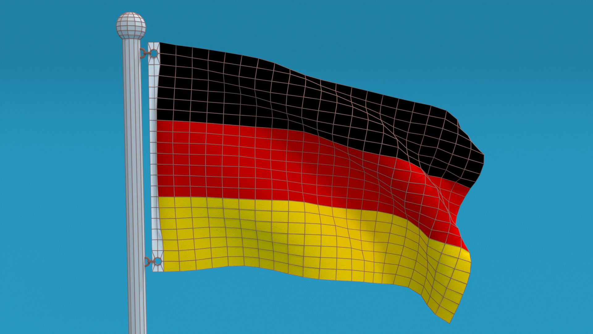 Low Poly Seamless Animated Germany Flag 3D model - TurboSquid 1823657