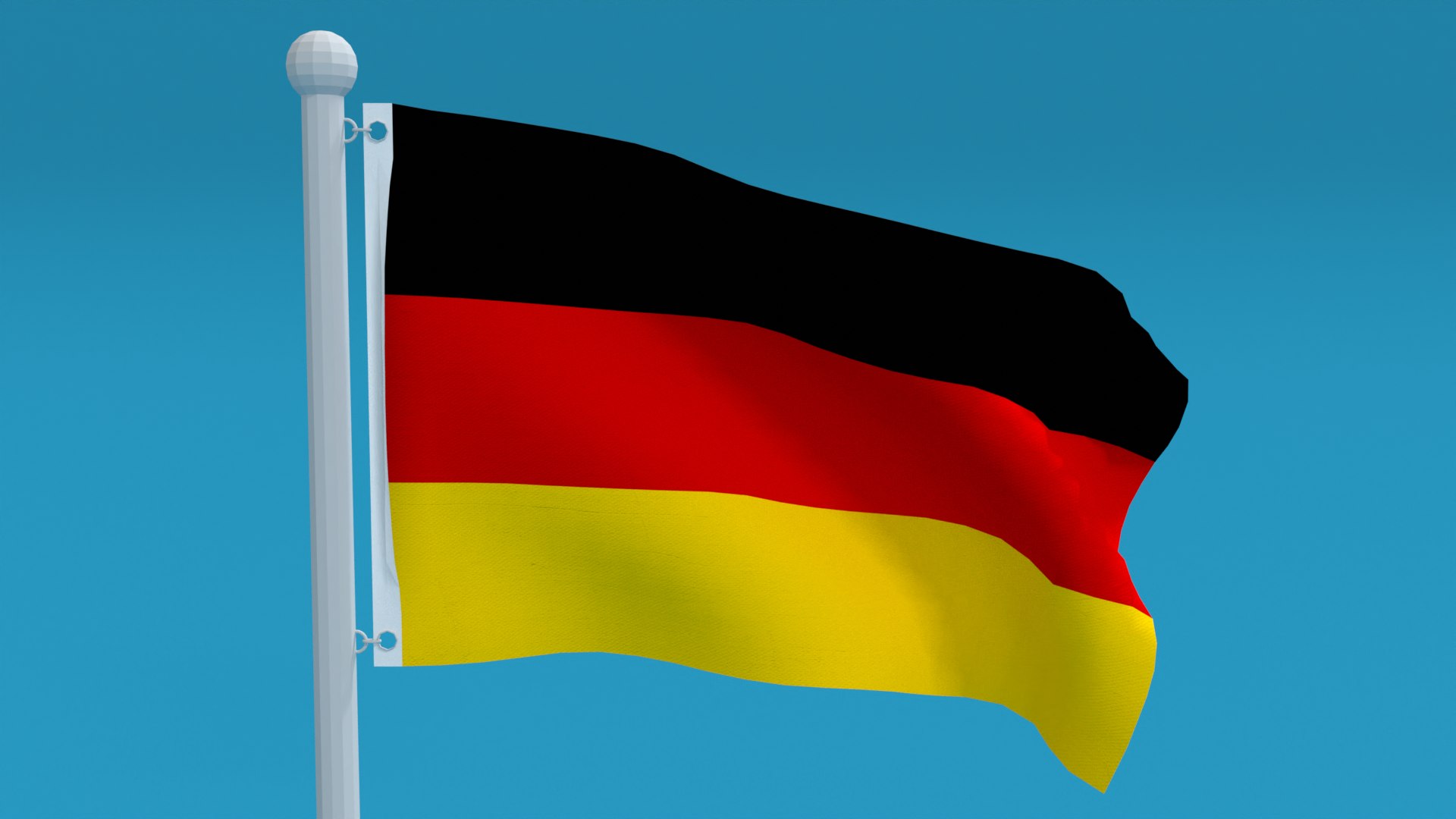 Low Poly Seamless Animated Germany Flag 3D model - TurboSquid 1823657